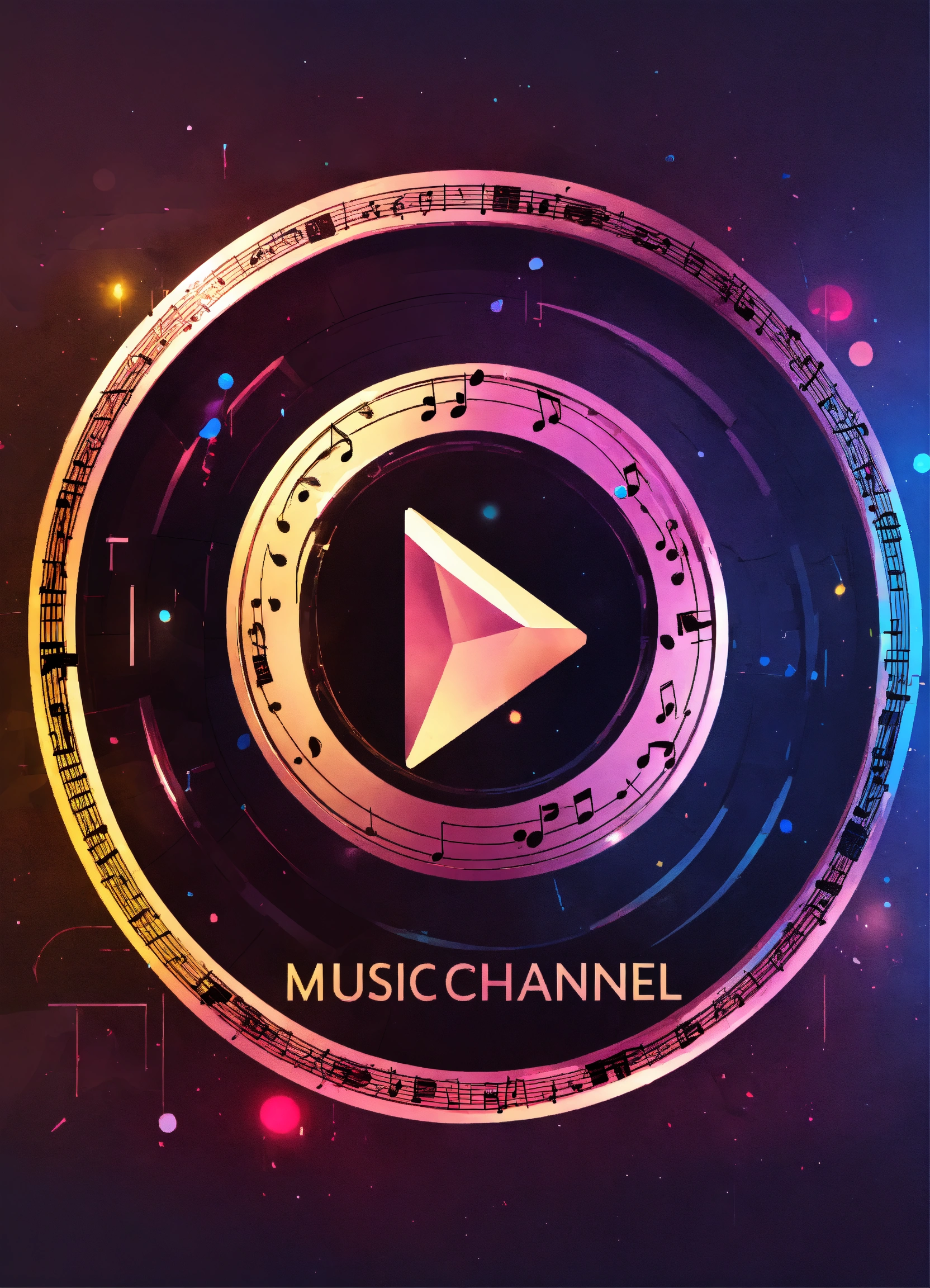 Lexica - MUSIC CHANNEL LOGO NO REALISTIC DETAILS, ELECTRONIC, CIRCULAR