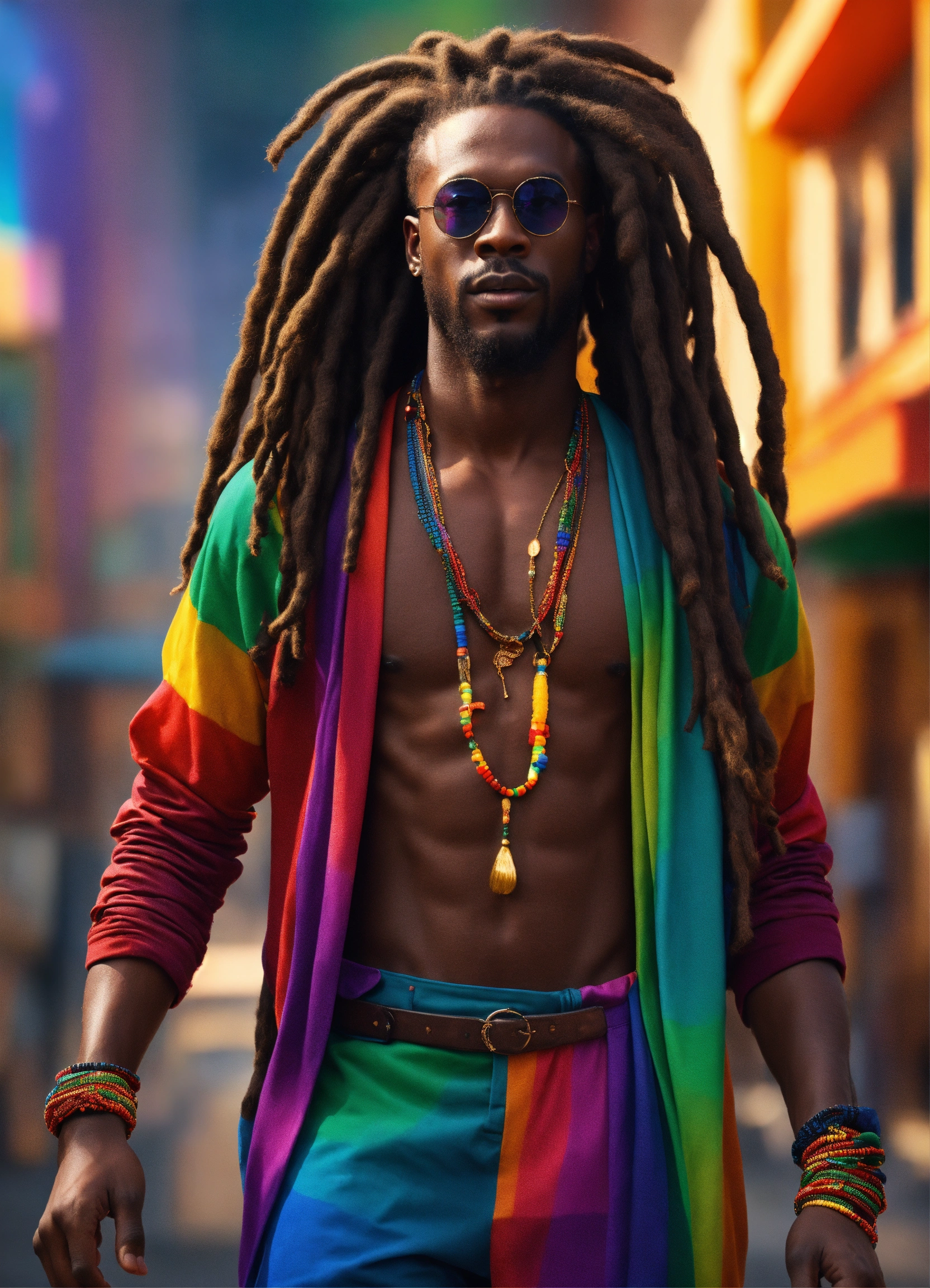 Lexica - Black man with the blackest skin on the color spectrum, his ...