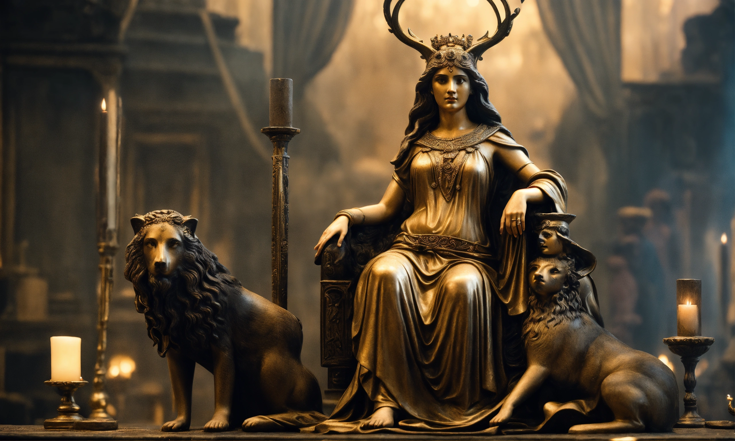 Lexica - Greek mythology, goddess Hecate with her middle-aged parents ...