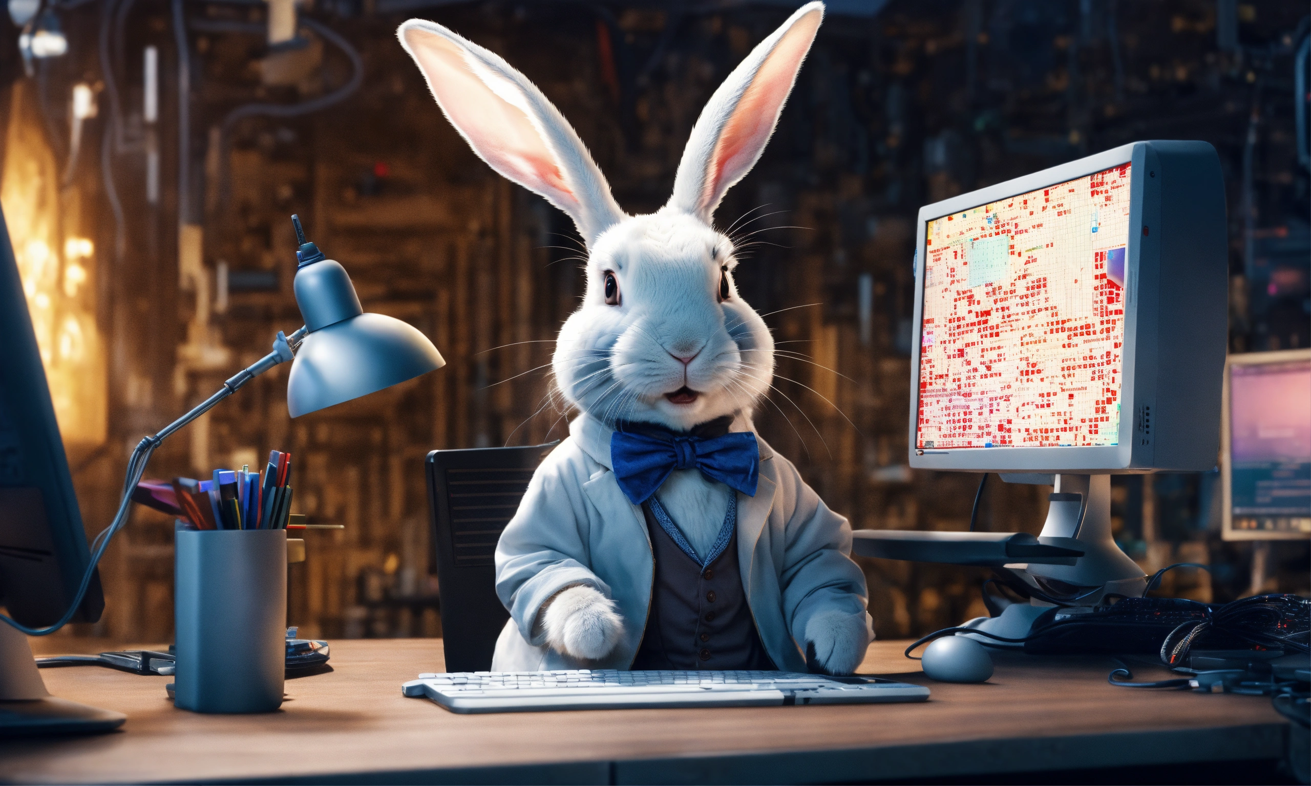 Lexica - A white rabbit from Alice in Wonderland is a software ...