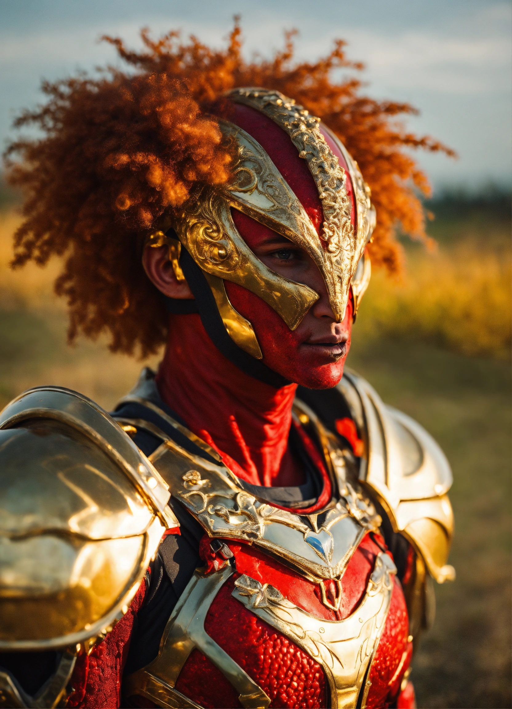 Lexica - Handsome human-looking alien male. With spotted red skin ...