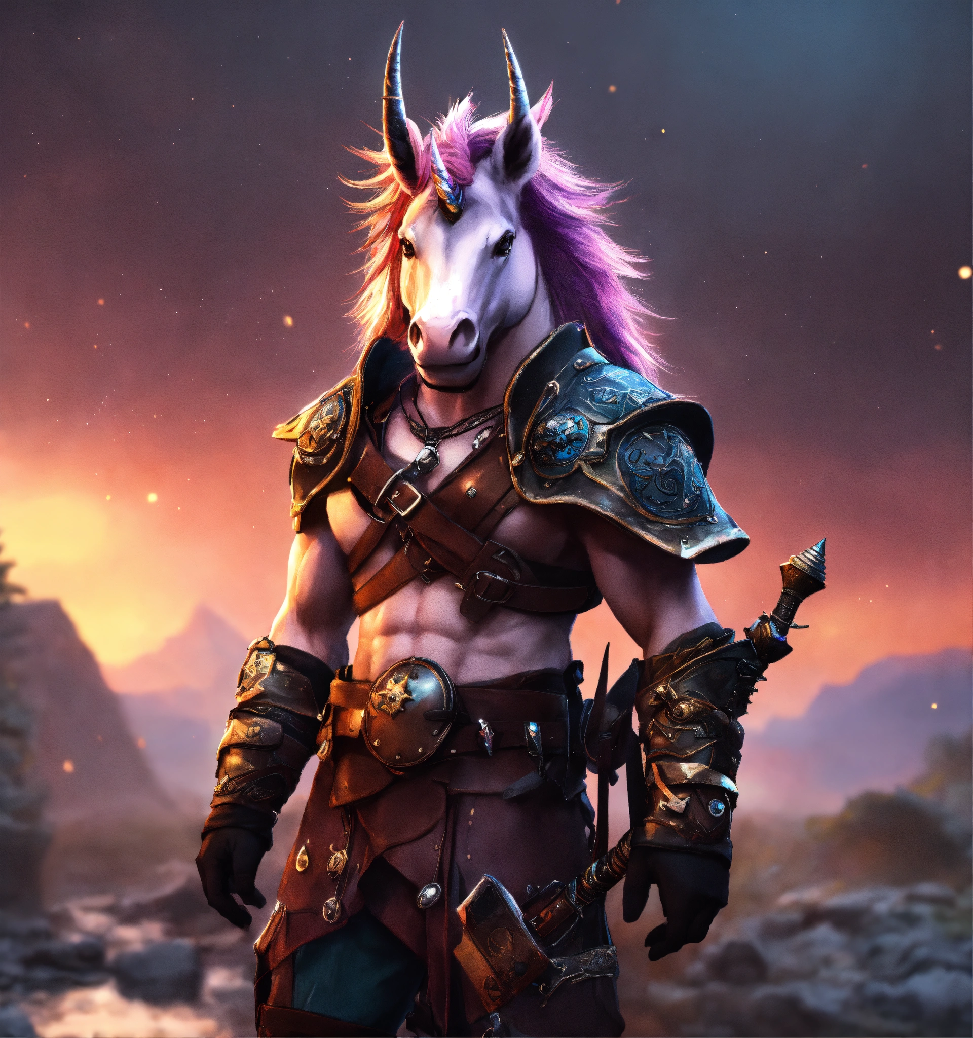 Lexica - Game character cartoonish realistic emo rock evil emo unicorn ...