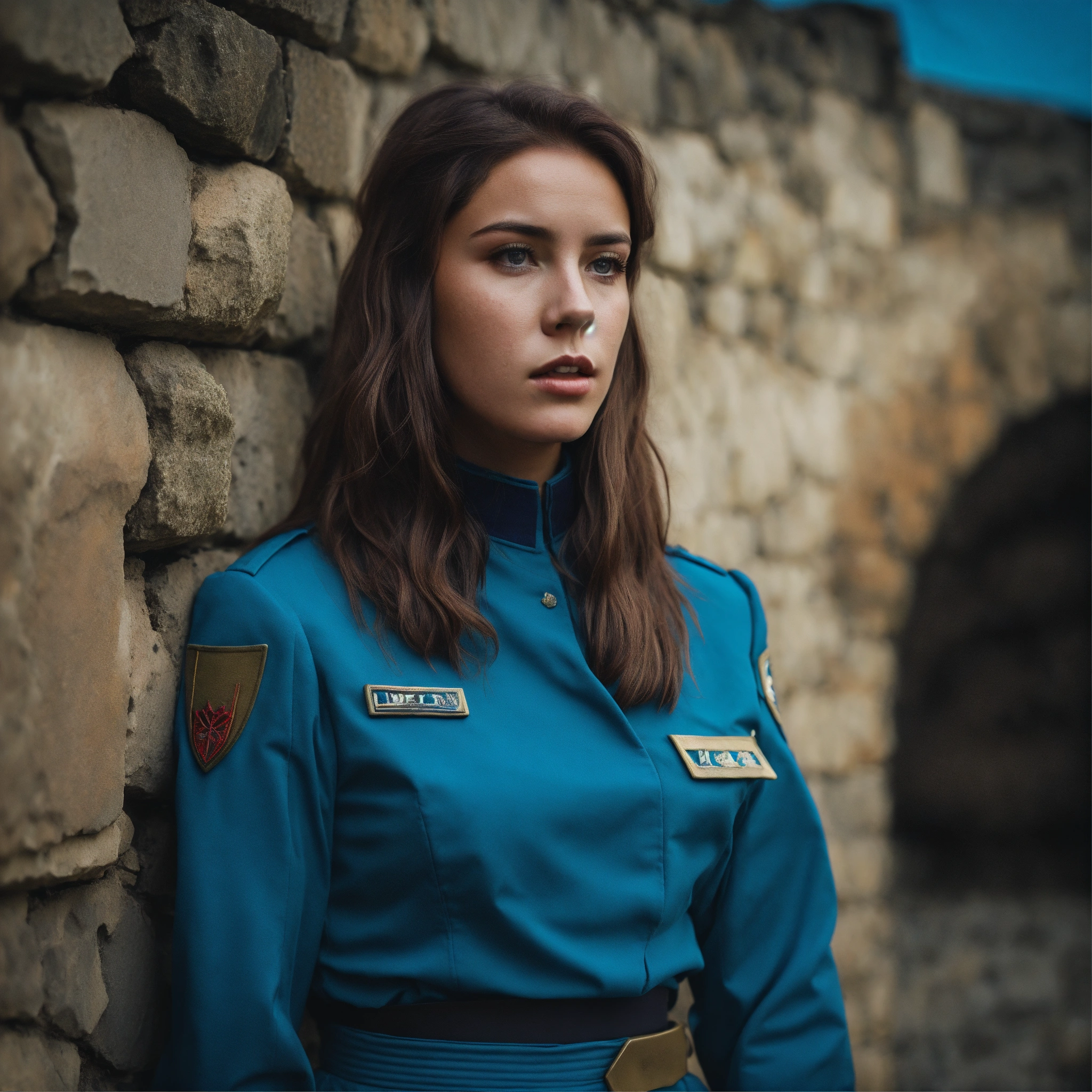 Lexica - Young sad durty bretty woman brown hair in a futuristic old ...