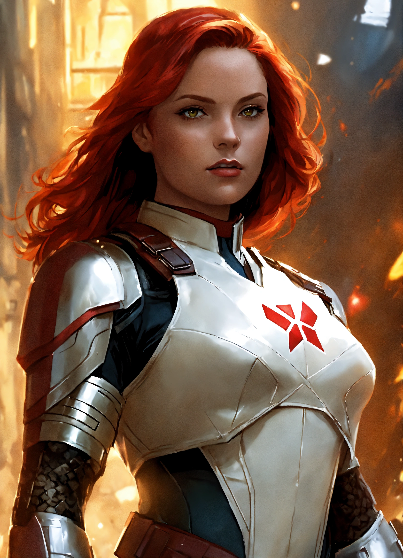 Lexica - Female X-Men Shadowcat with red hair wearing all white metal ...