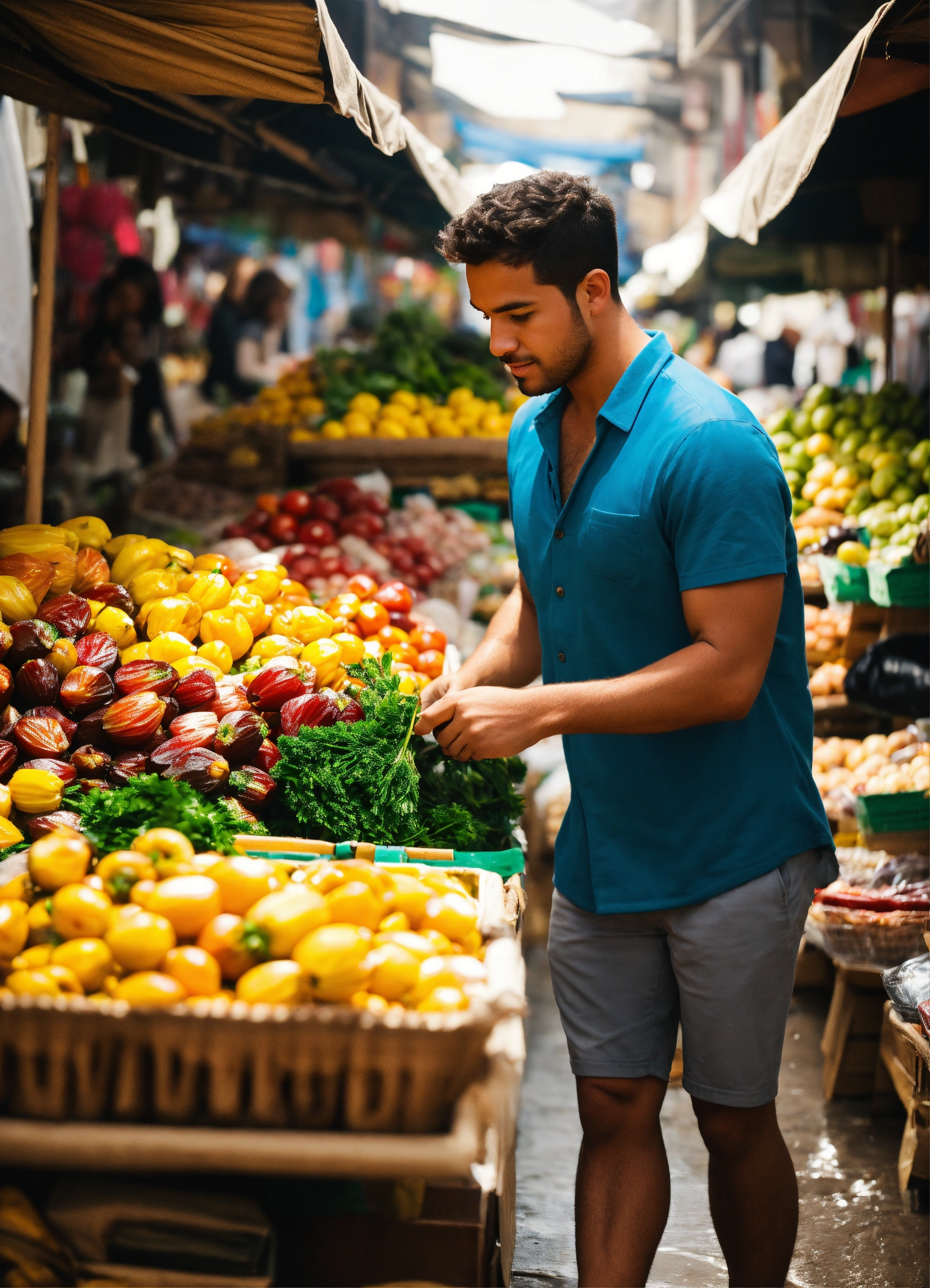 Lexica - Alex stroll through a local market, picking up ingredients for ...