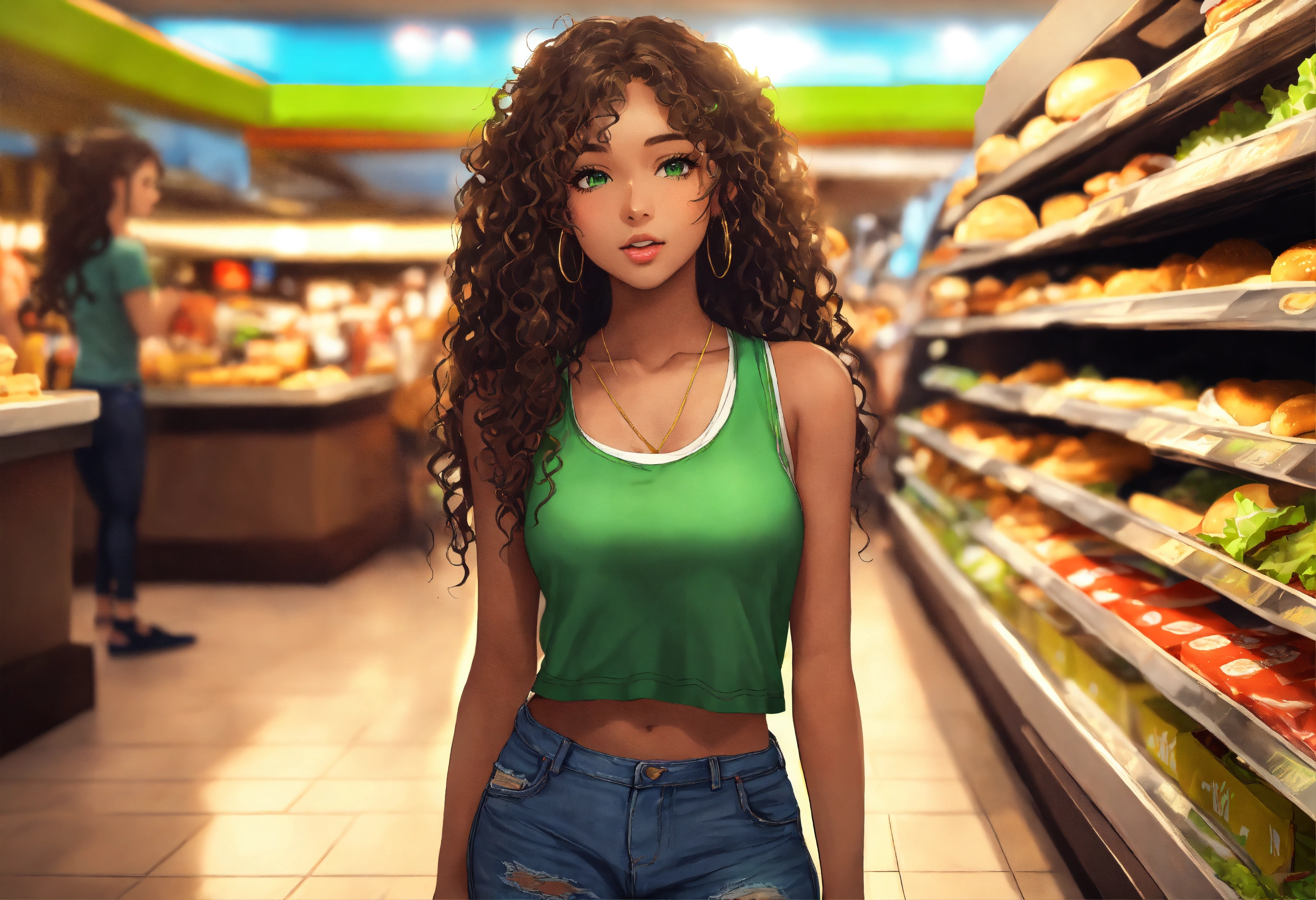 Lexica - Anime; cartoon; ultra realistic; 4K, beautiful girl, in a ...