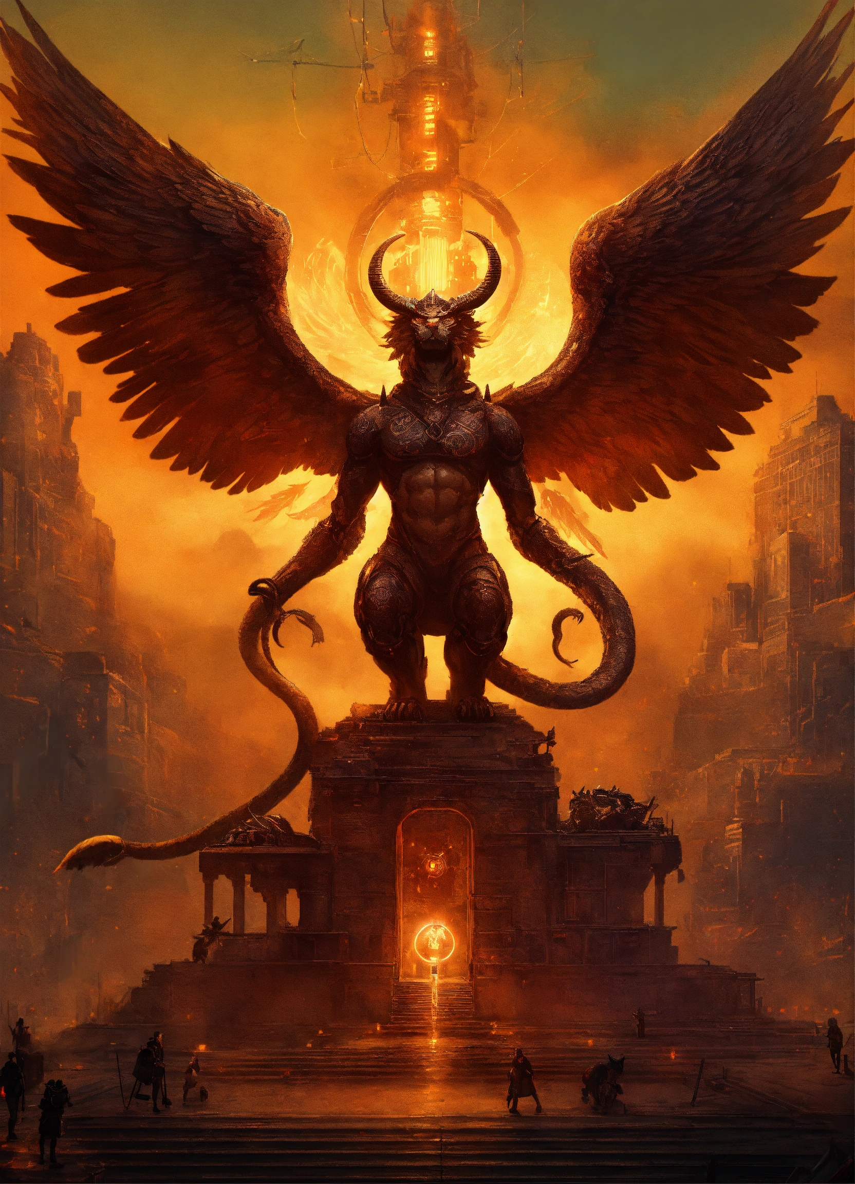 Lexica - Cyberpunk dystopia. Basilisk demon. Robotic snake head ...