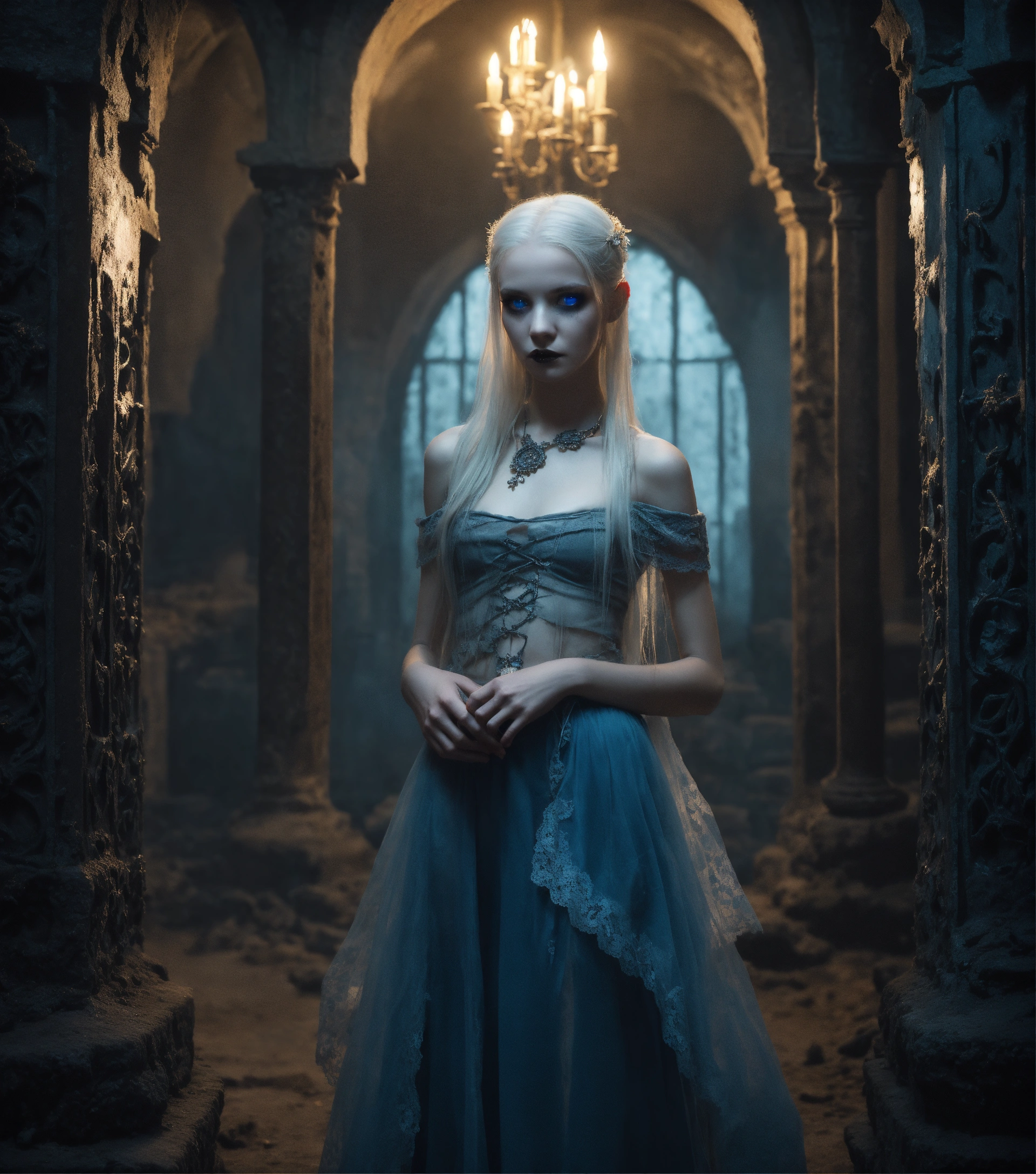 Lexica - Body portrait, twelve year old childish female goth ...