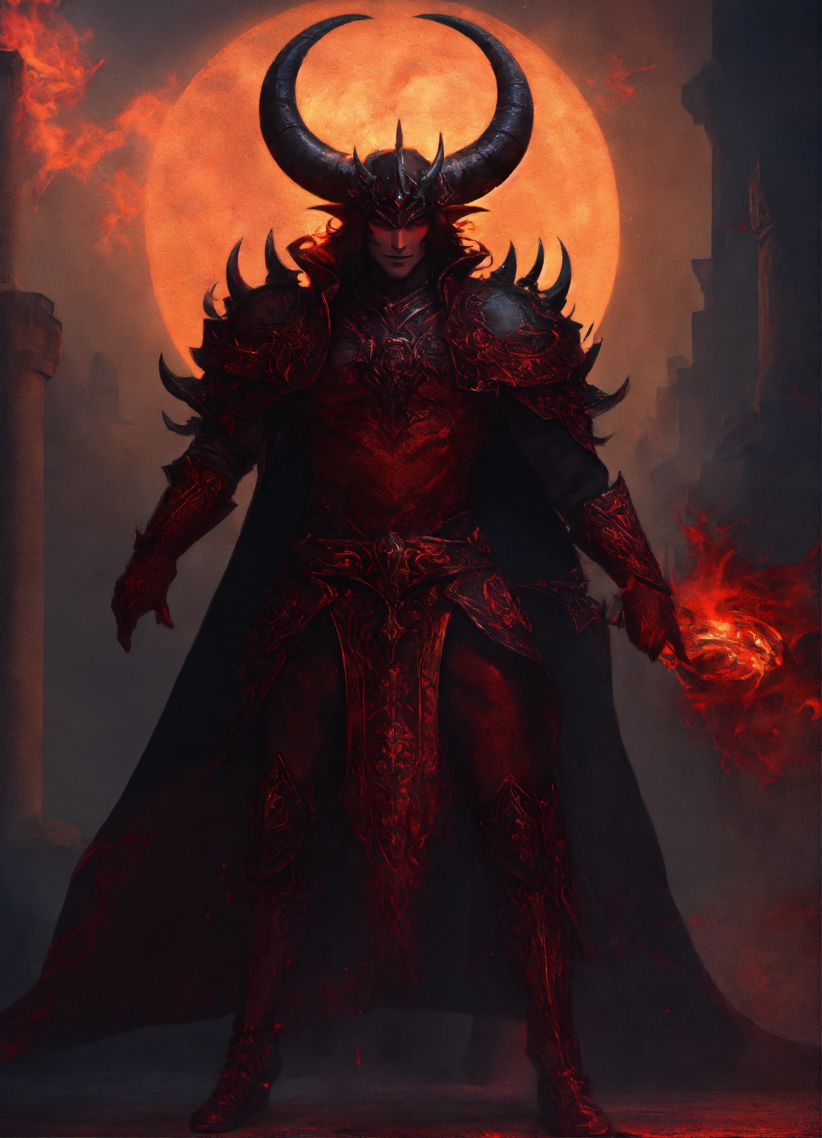 Lexica - Prince of hell, demon, male, Apollyon, human form, attractive ...