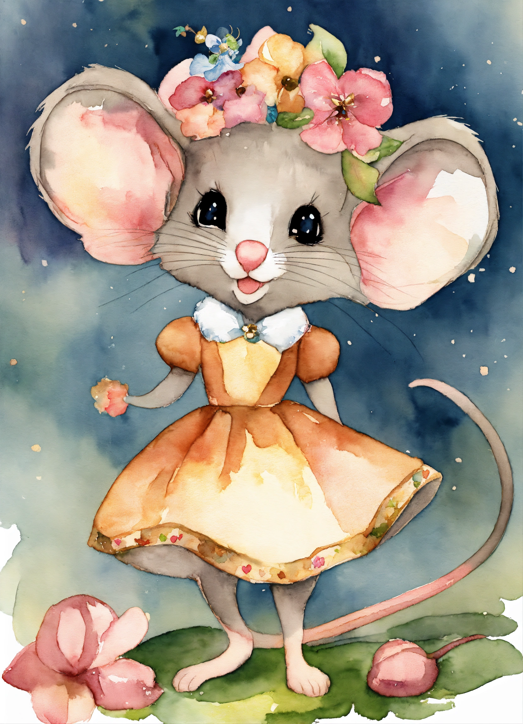 Lexica - Fairytale cute Mice Watercolor Clipart, fairytale Clipart PNG ...