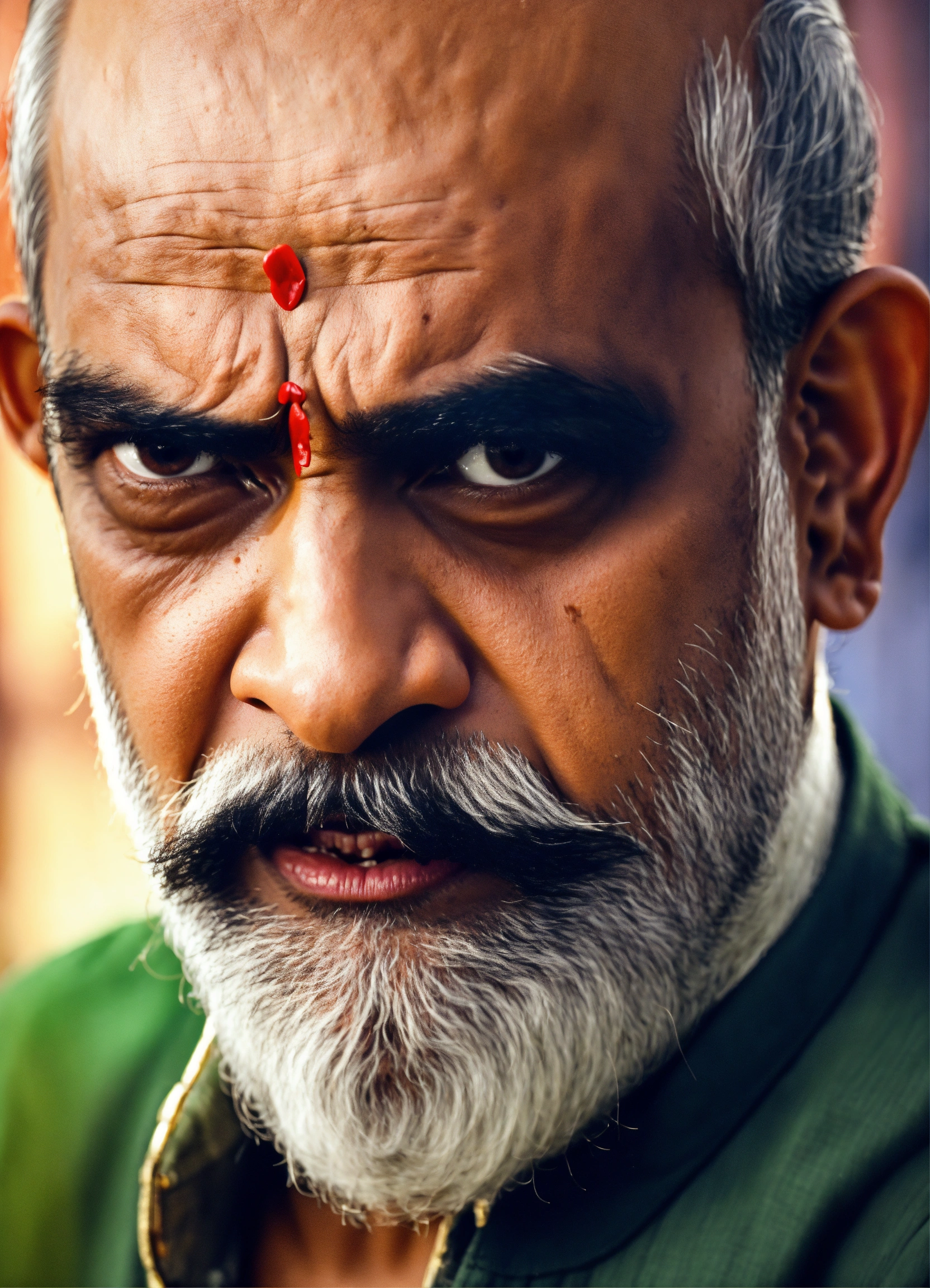 Lexica - Indian political man man with angry moment with full strait looks
