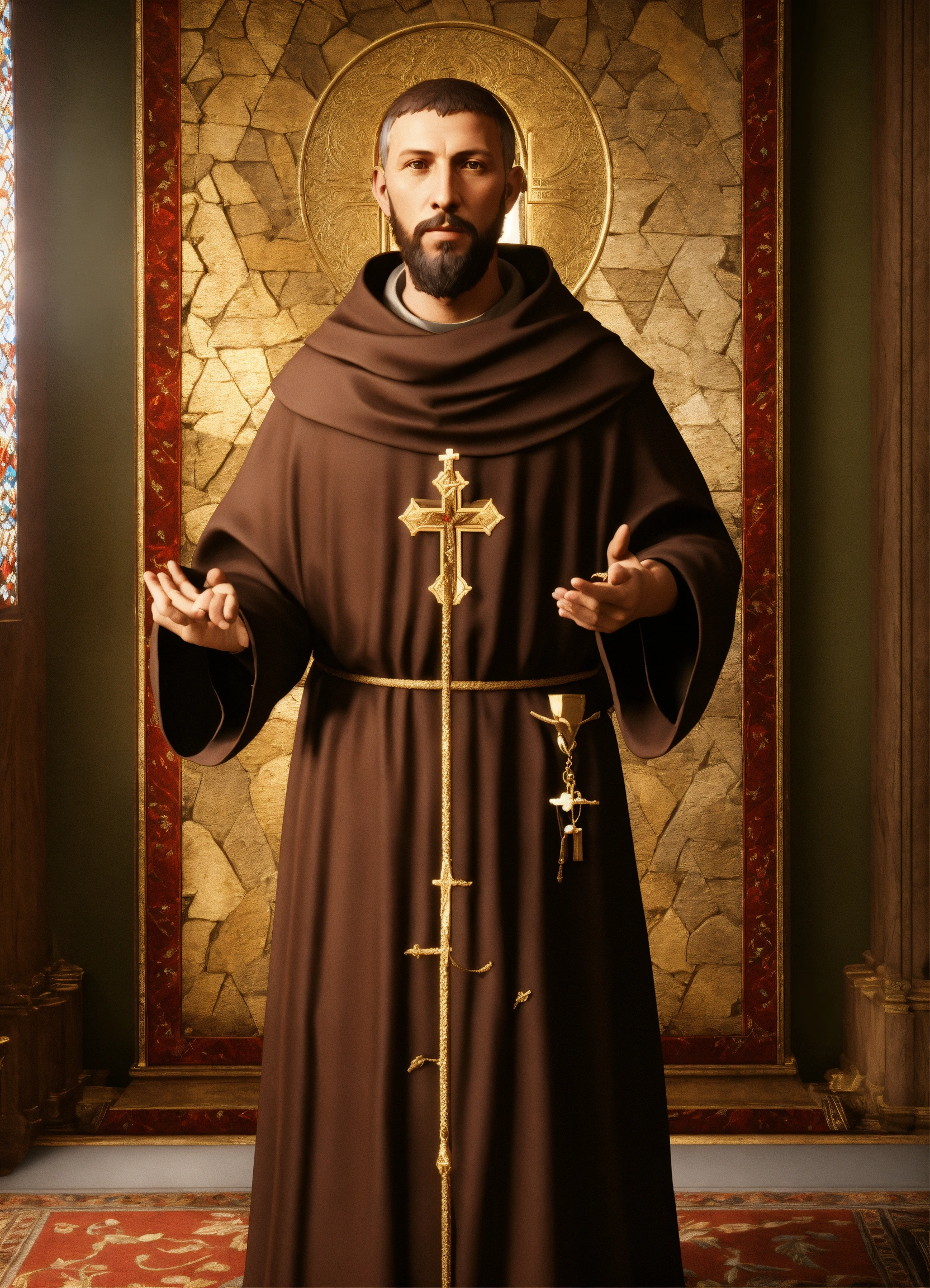 Lexica - Traditional Catholic Portrait of St. Francis of Assisi using ...