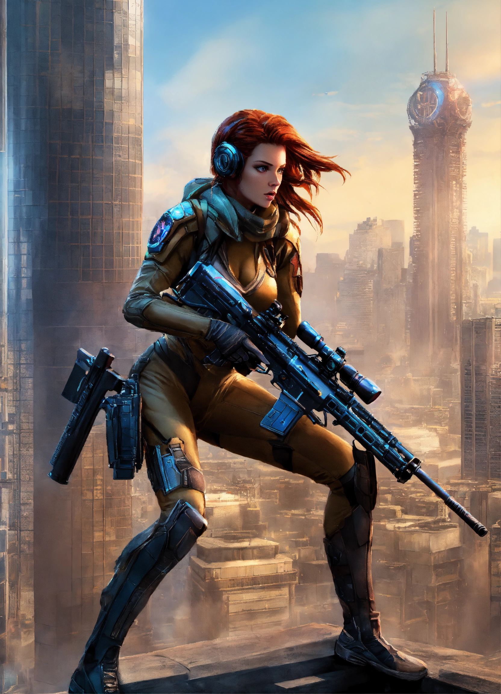 Lexica - Sarah Kerrigan a ghost StarCraft character shooting a sniper ...