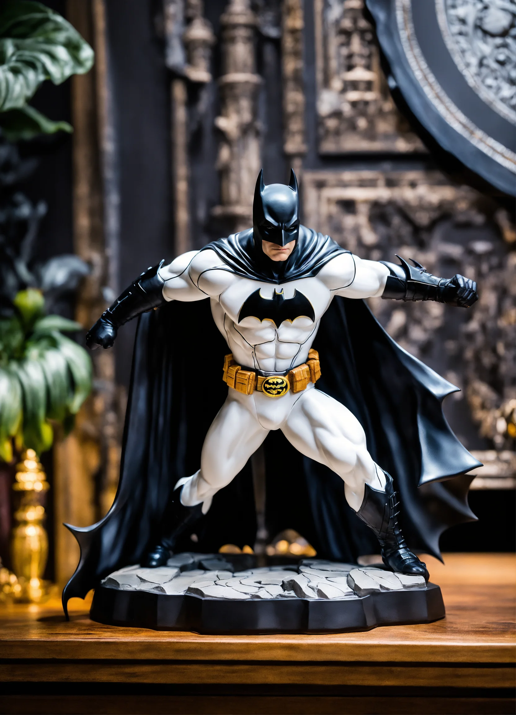 Lexica - White ceramic batman statue
