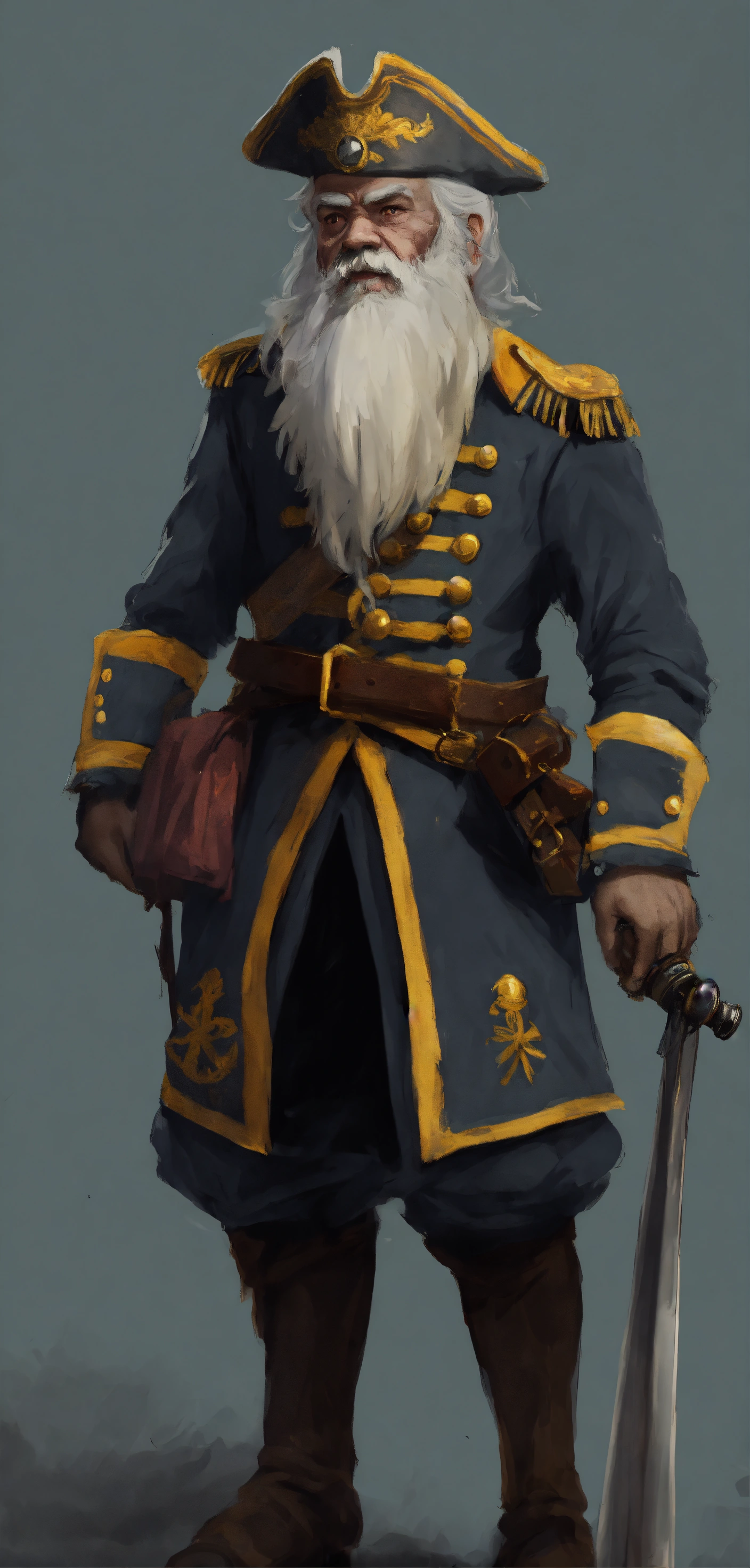 Lexica - Grey skinned dwarf zombie with white beard, wearing 17th ...