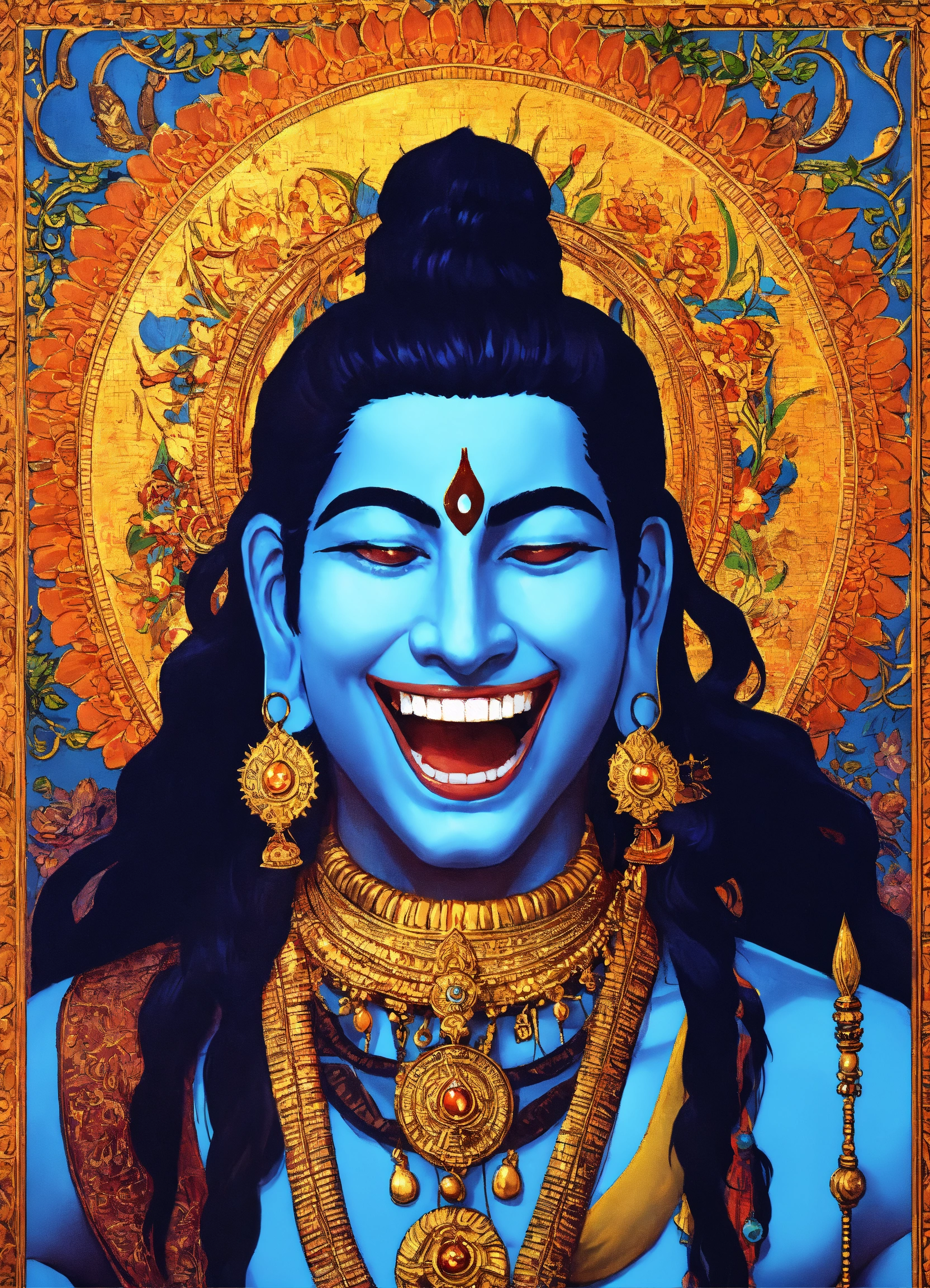 Lexica - Shiva laughing face