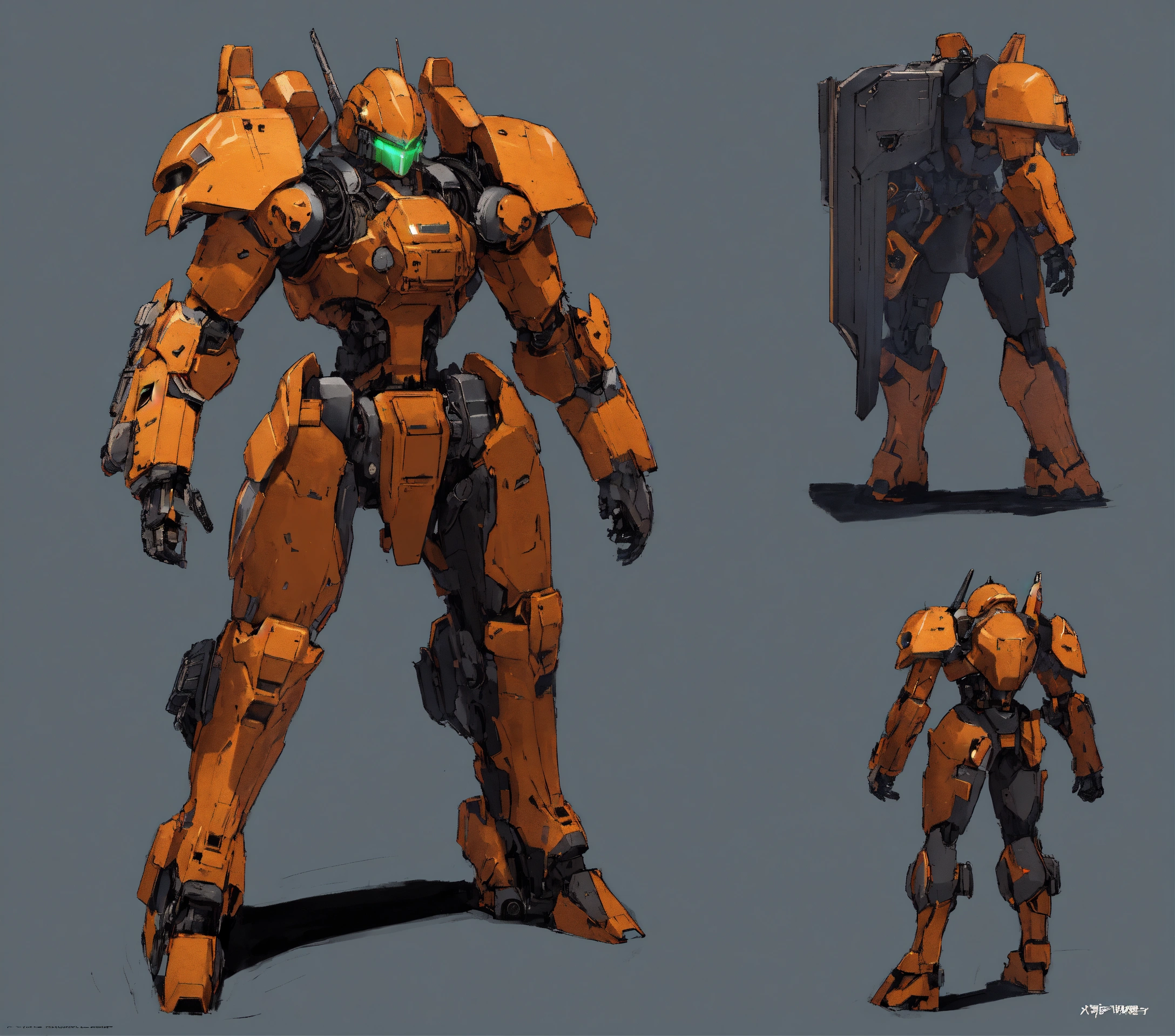 Lexica - An edgy style mecha with a wedge shaped head, high collar ...