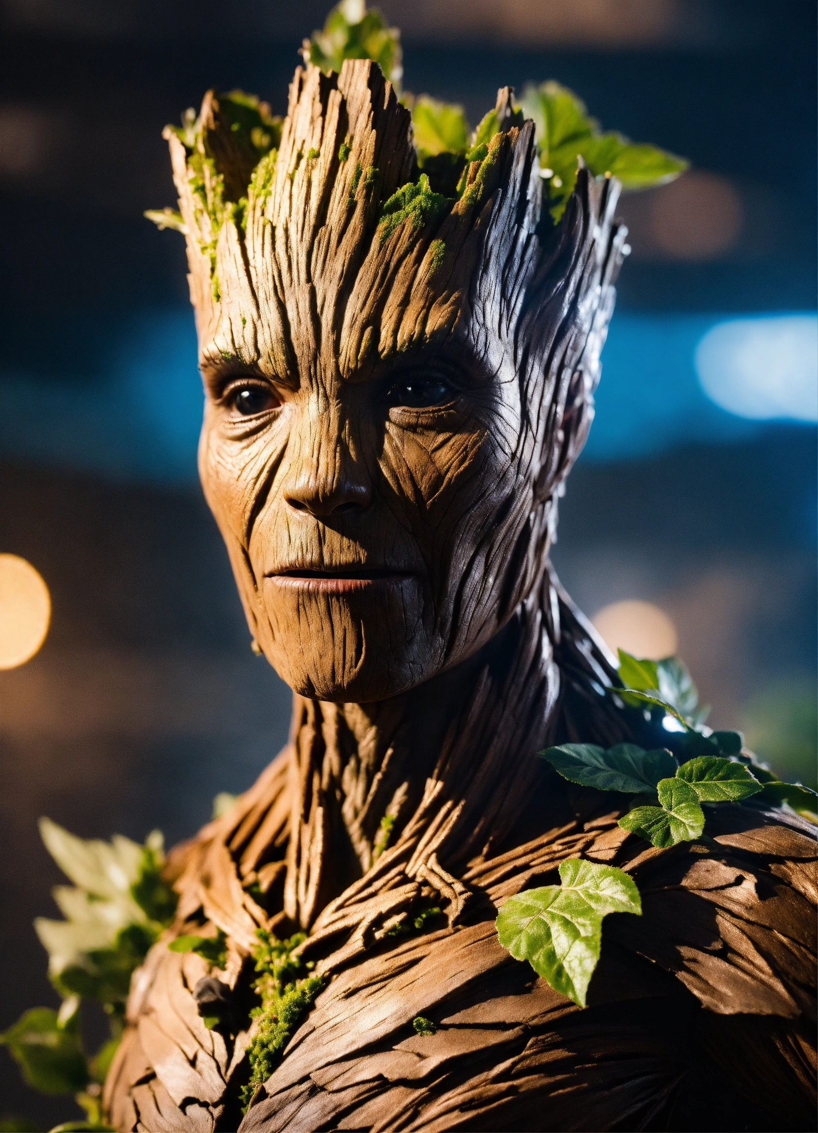 Lexica - Closeup Marvel GROOT,8k ,in the war