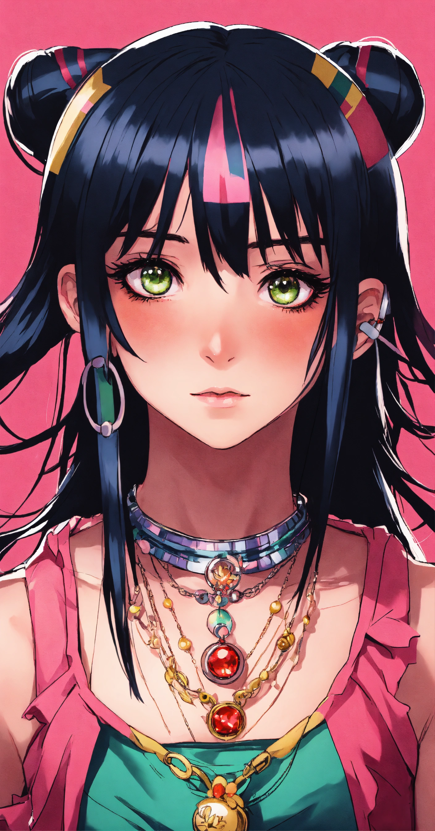 Lexica - A Magical transgender girl with emo cut black hair, bangs that ...