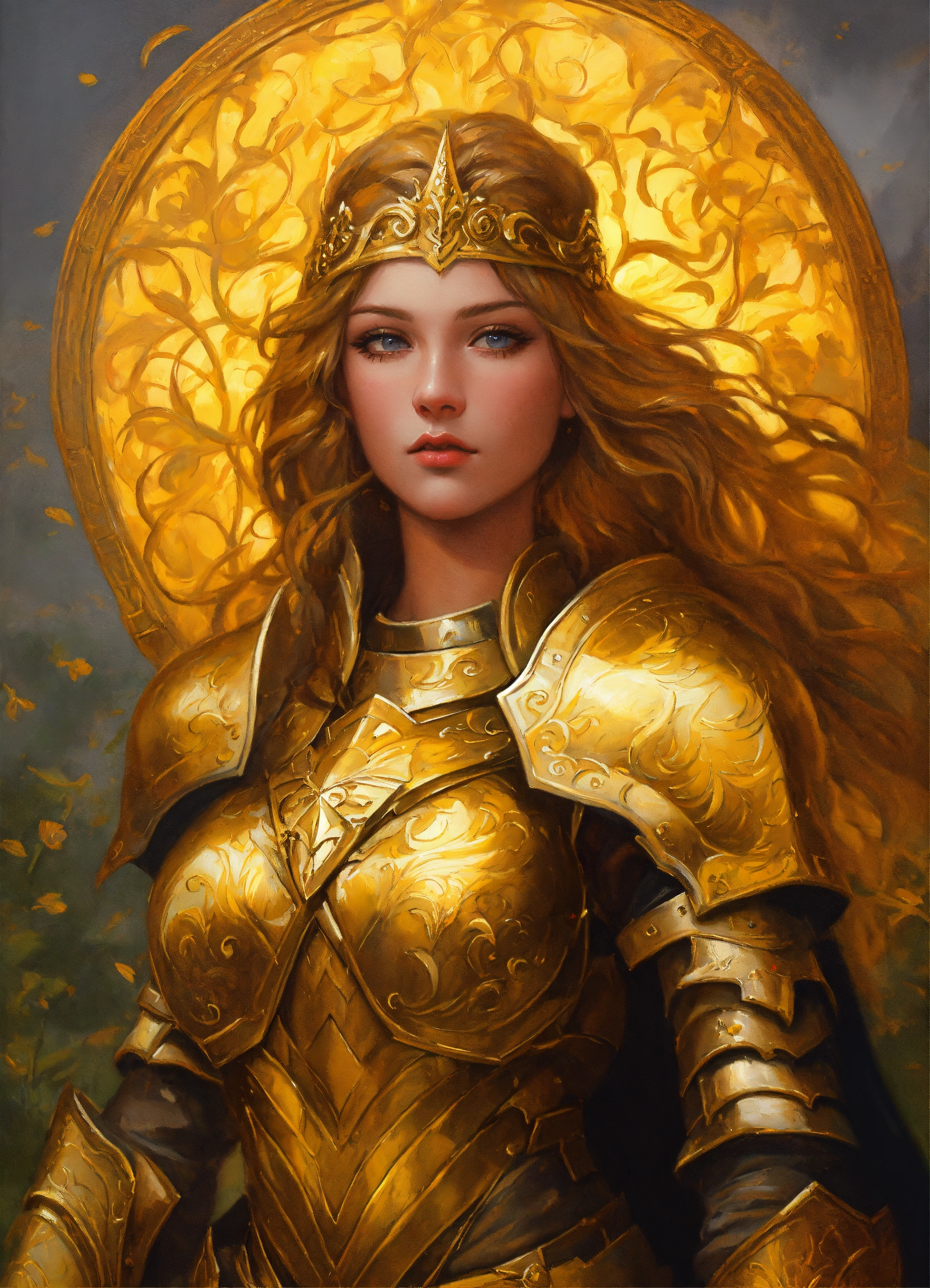 Lexica - An oil painting by Todd Lockwood of a golden paladin, gorgeous ...