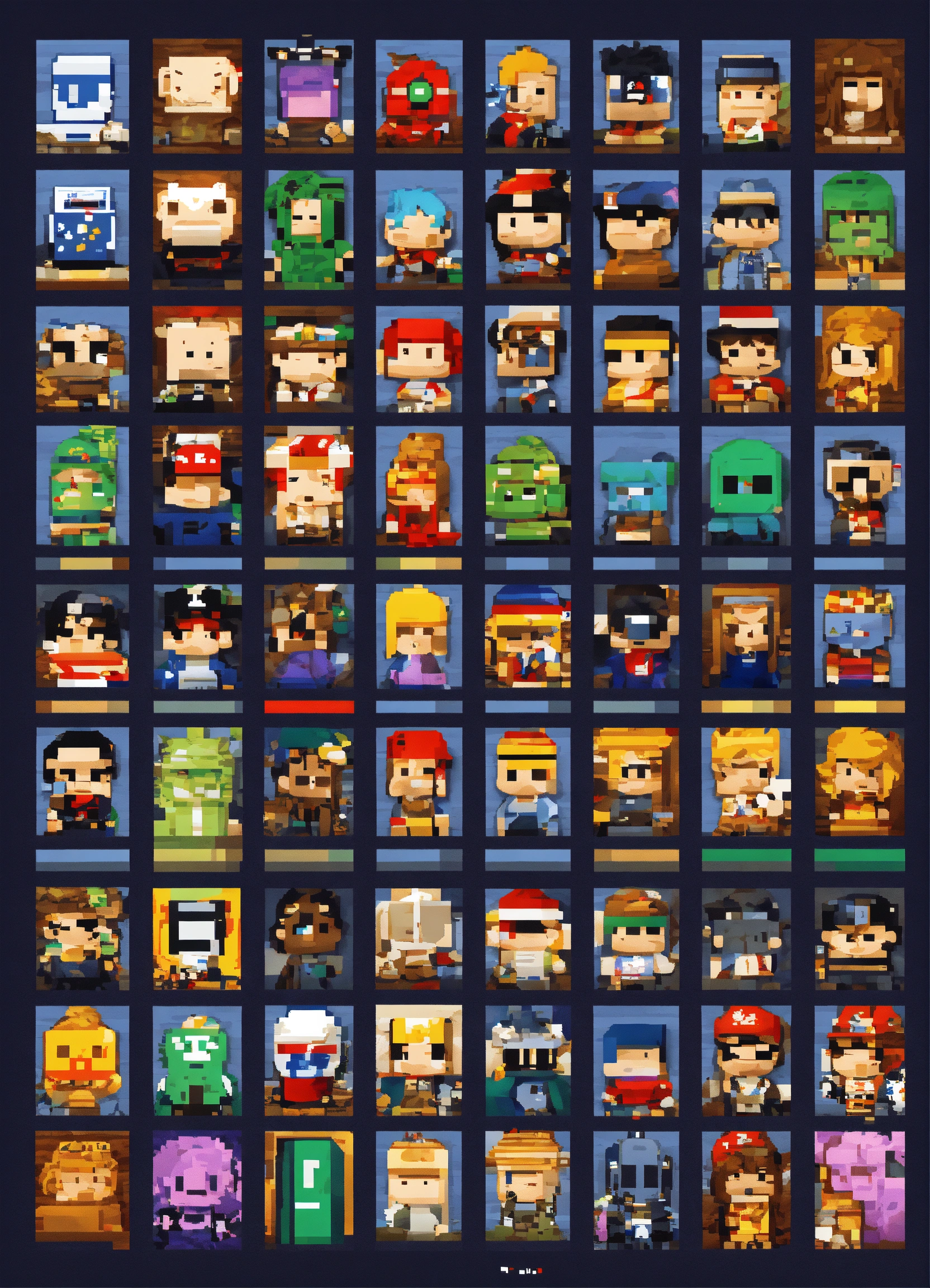Lexica - Pixelated Pop Culture Icons Step into the pixelated past with ...