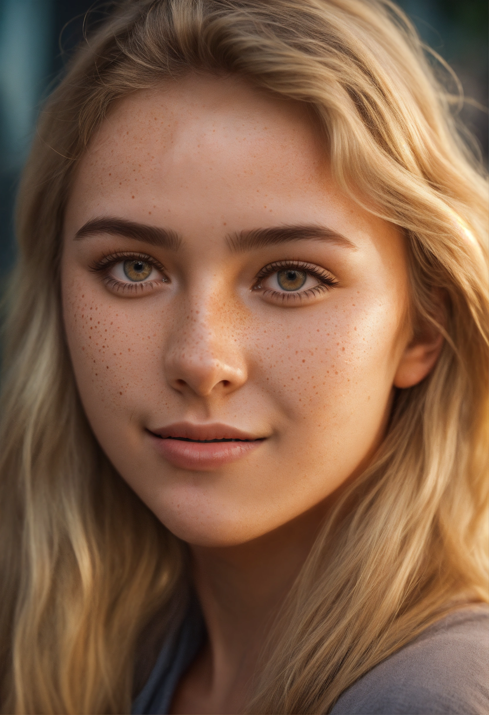 Lexica - A realistic face photo of an 18 years old girl with brown ...