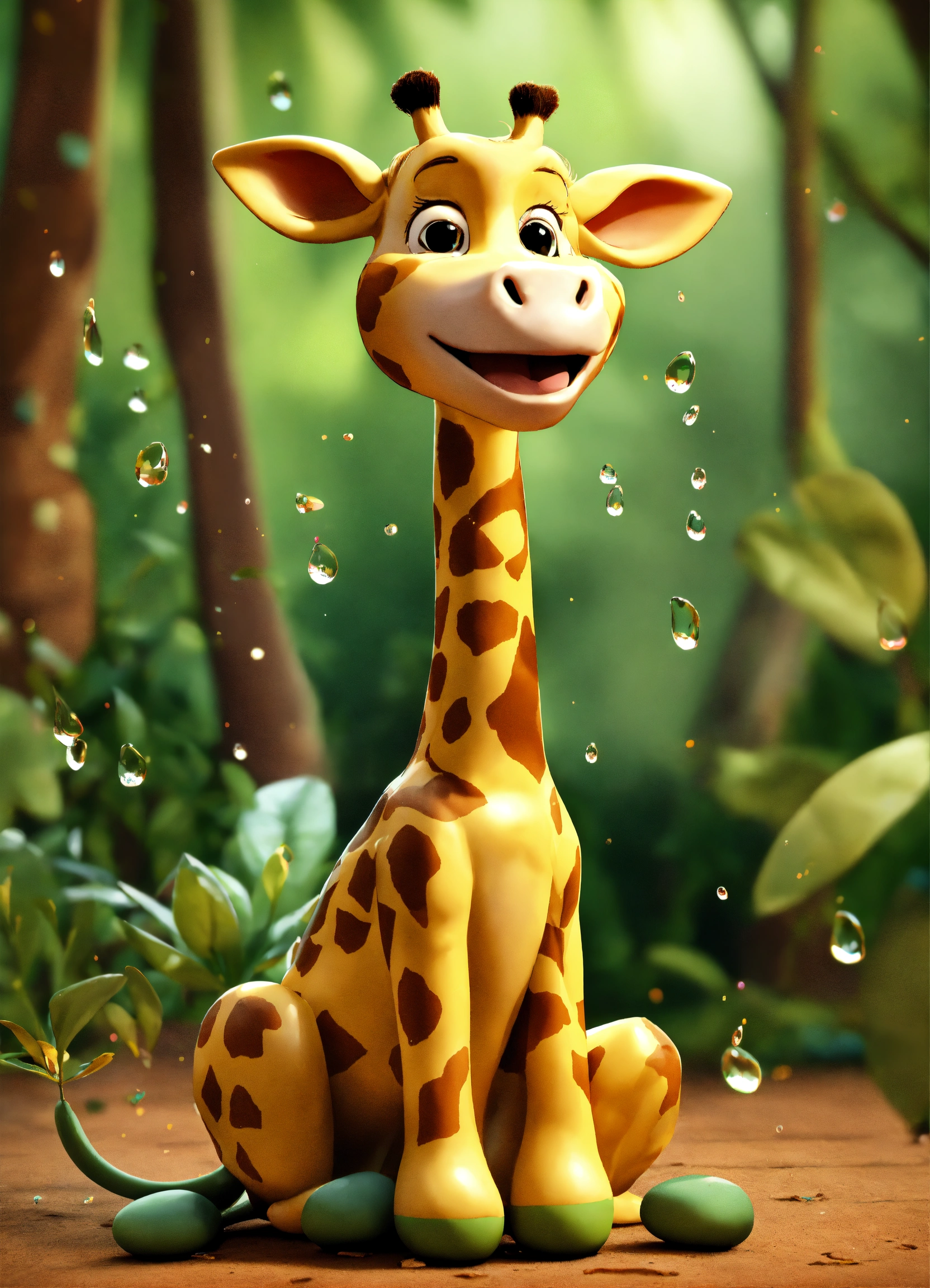 Lexica - Perfect children's images with all the 3D details of a giraffe ...