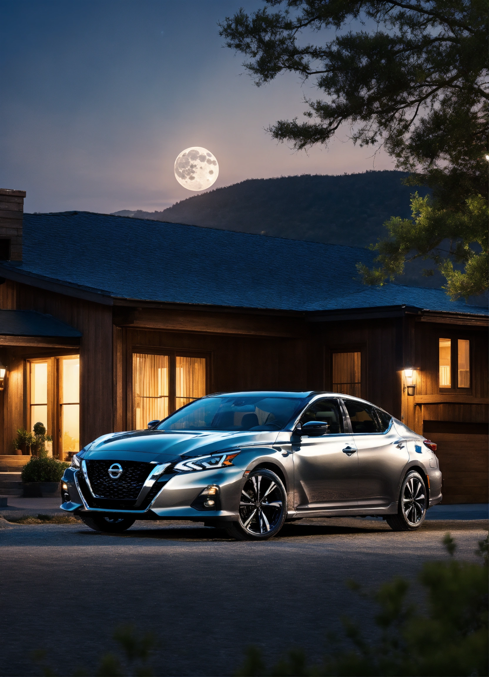 Lexica - 2019 nissan altima sr gray and black with moonlight landscape ...
