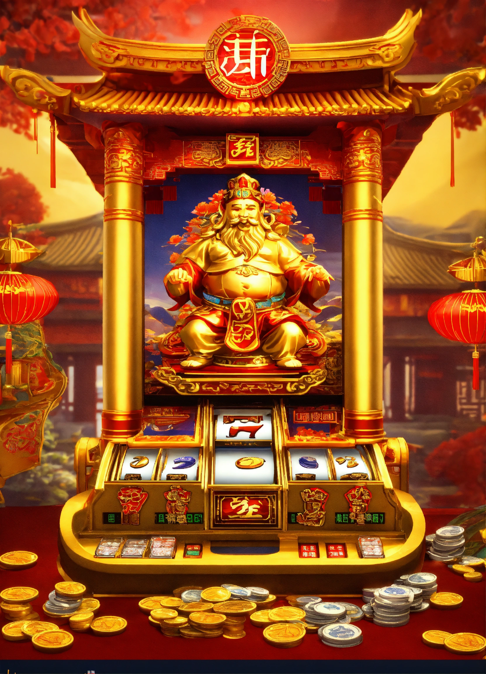 Lexica - 3D god of wealth (Chinese) slot machine game realistic money