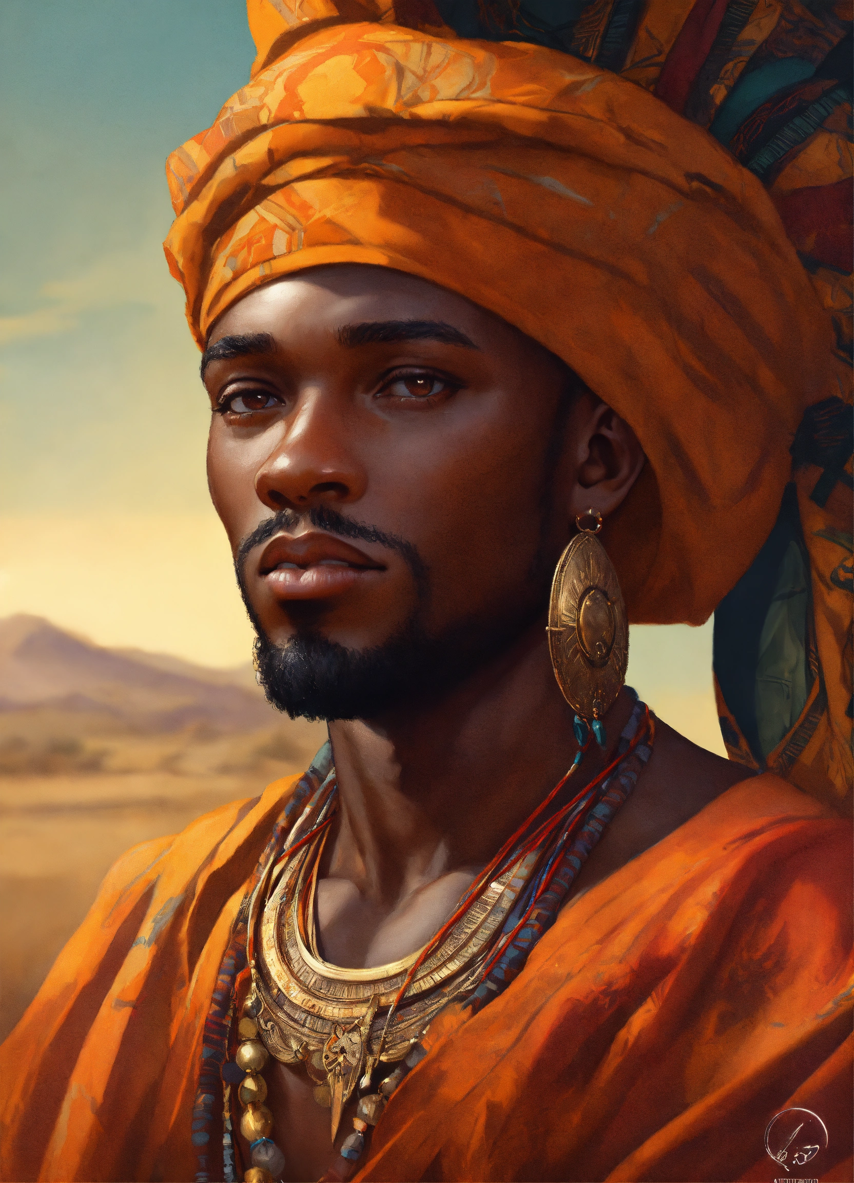 Lexica - African man, wearing simple african simple traditional ...