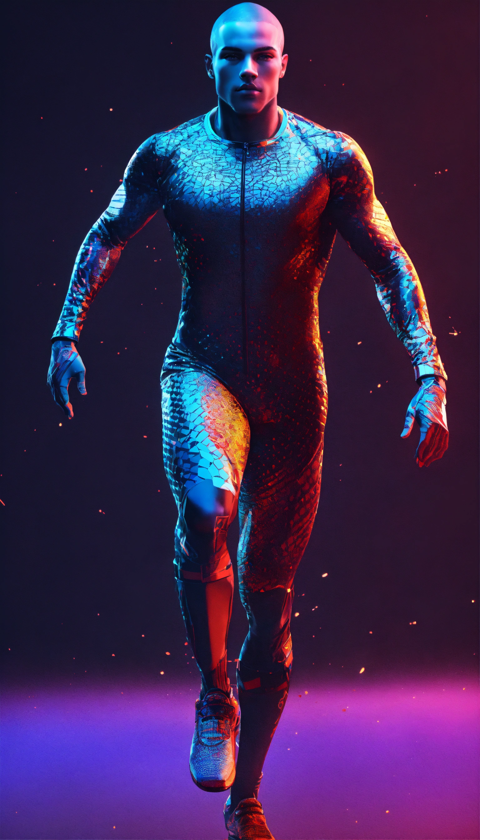 Lexica - Futuristic athlete designs, hard edges, complex and vibrant ...