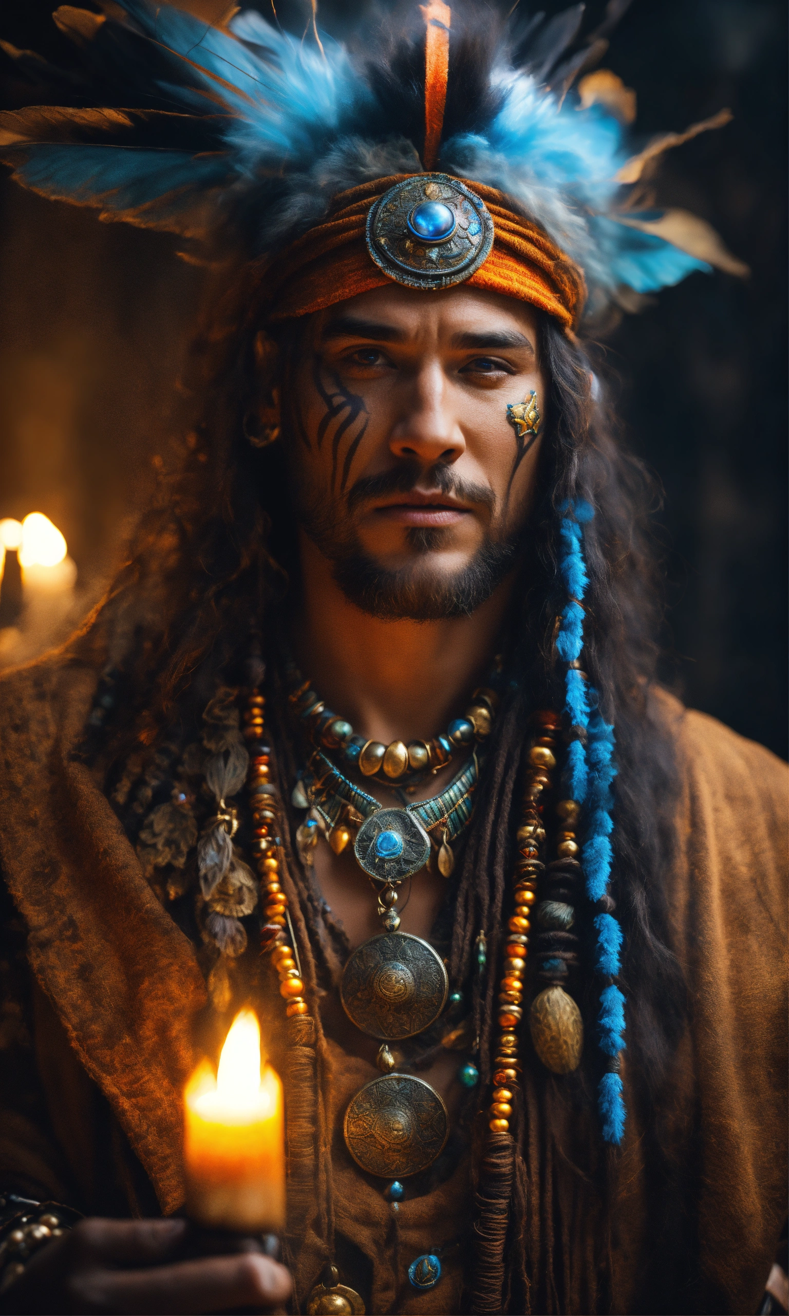 Lexica - Man spirit realistic 4k shaman magic energy