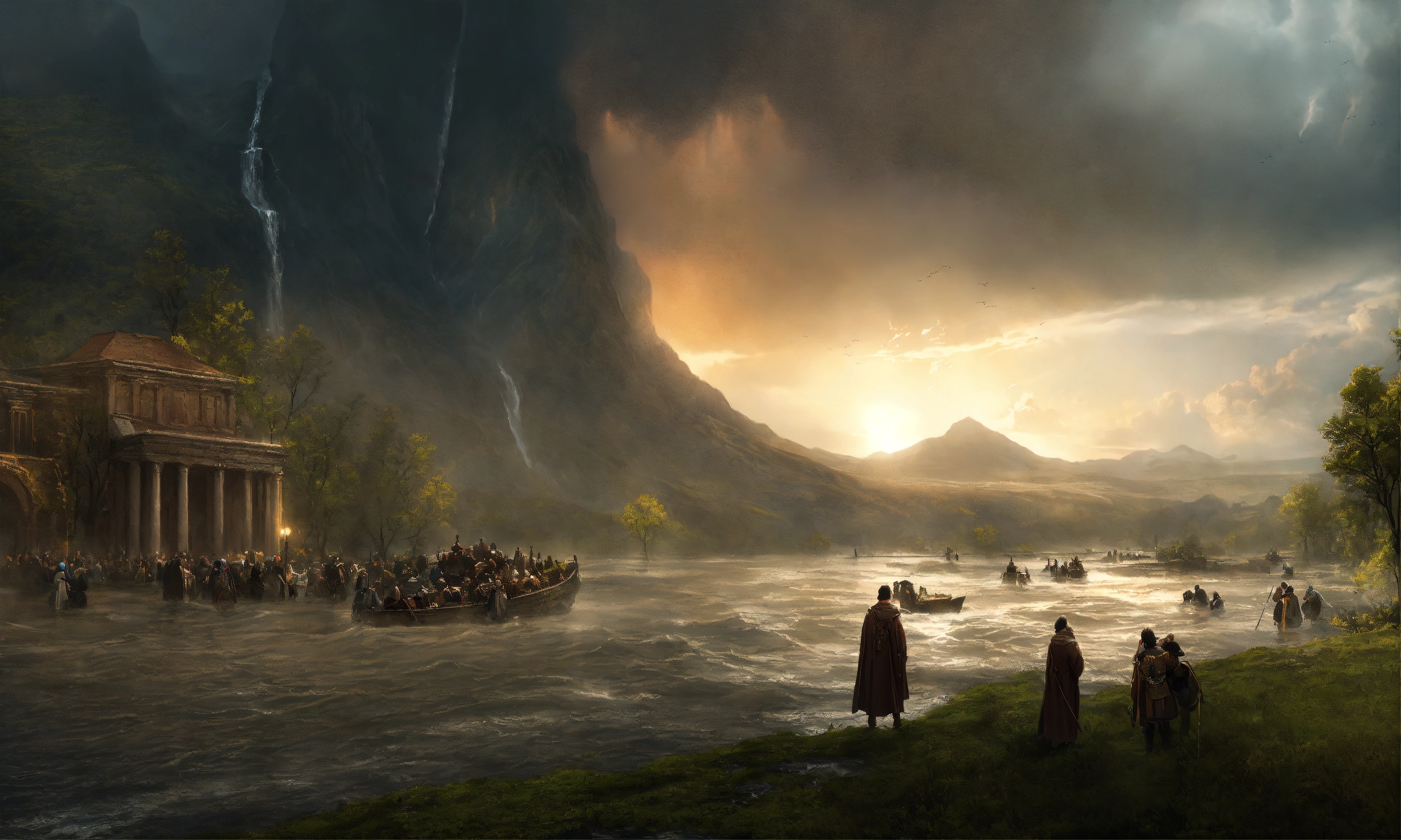 Lexica - The Great Flood, as described in the bible, The flood arrives ...