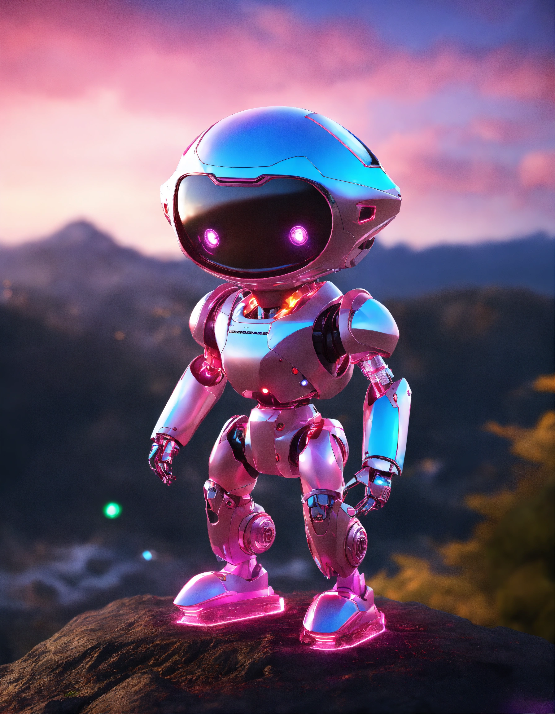 Lexica - An adorable translucent polycarbonate robot that looks like an ...