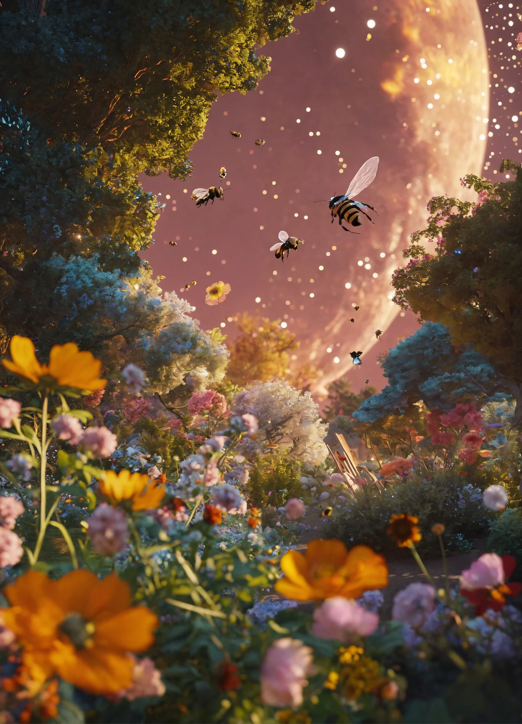 Lexica - In a garden where the cosmos are fused, planetary blossoms and ...