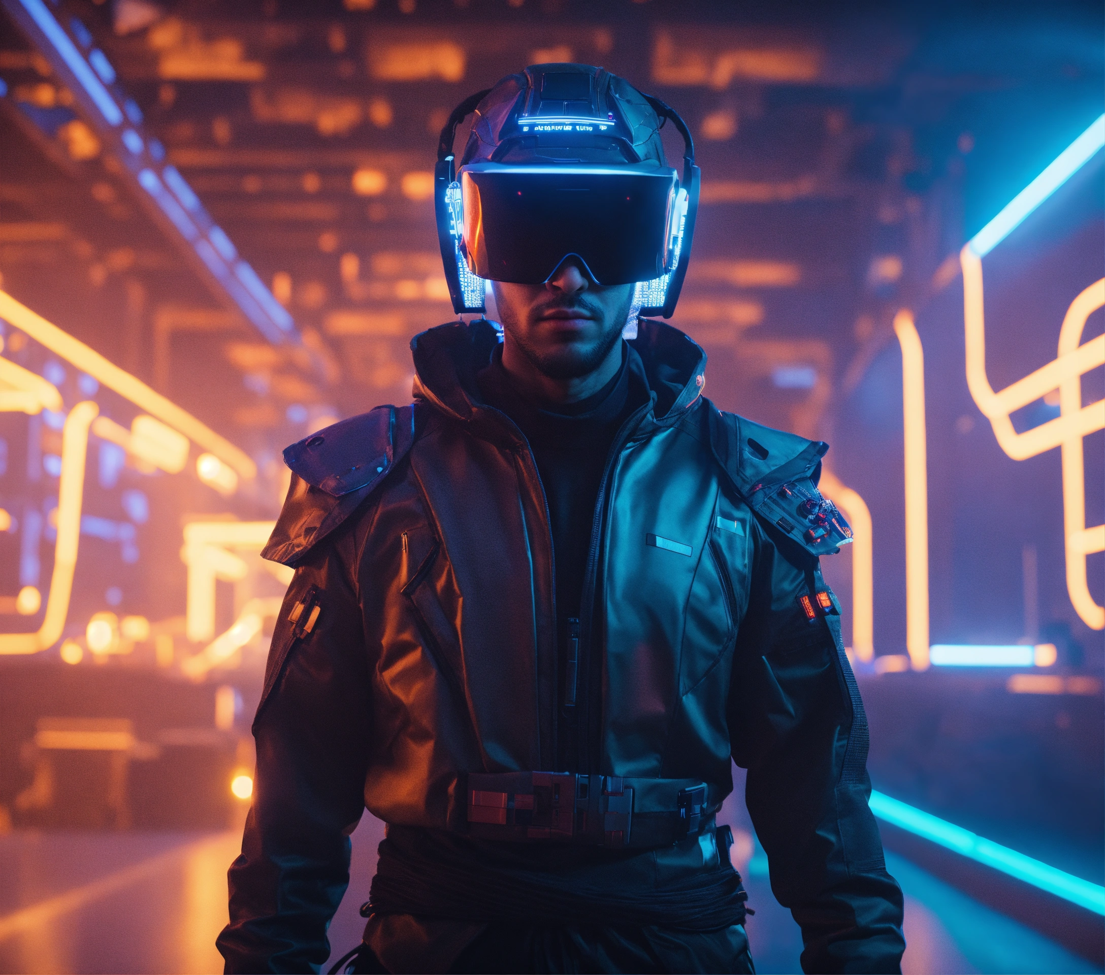 Lexica - Zoom out from a futuristic martial arts master and computer ...