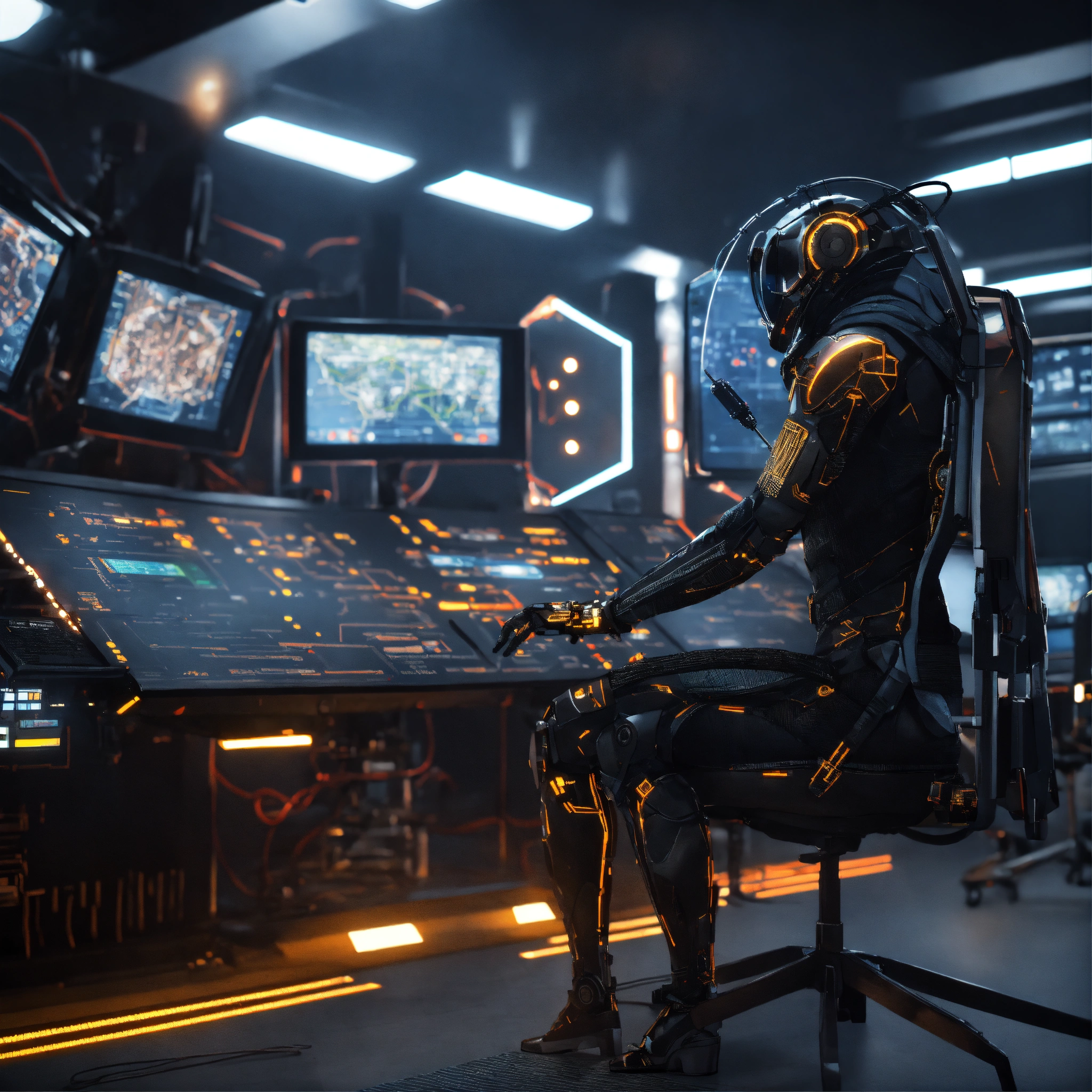 Lexica - Black cockroach faced humanoids with detailed circuit markings ...