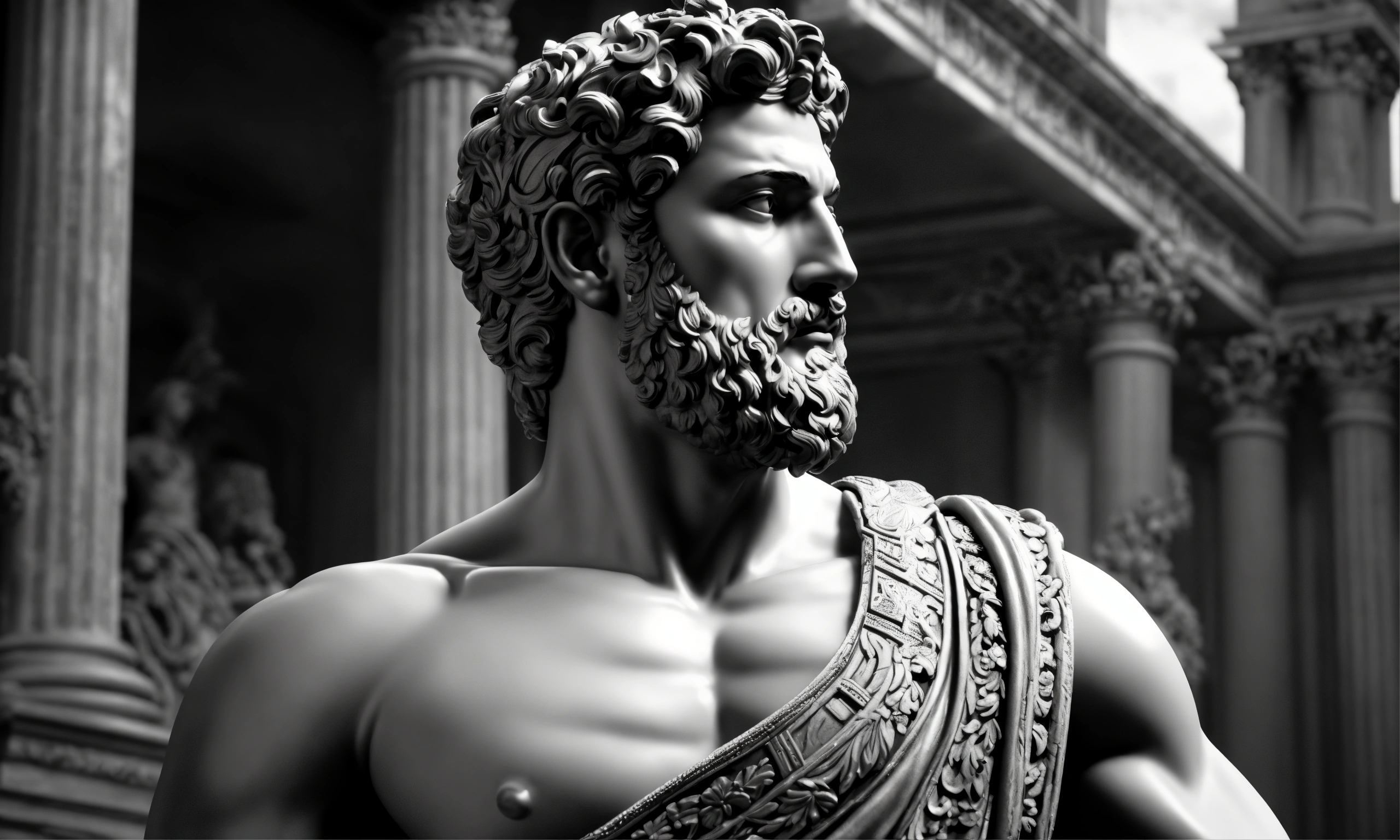 Lexica - Marcus Aurelius Greek, muscular profile, Hercules style, lying ...