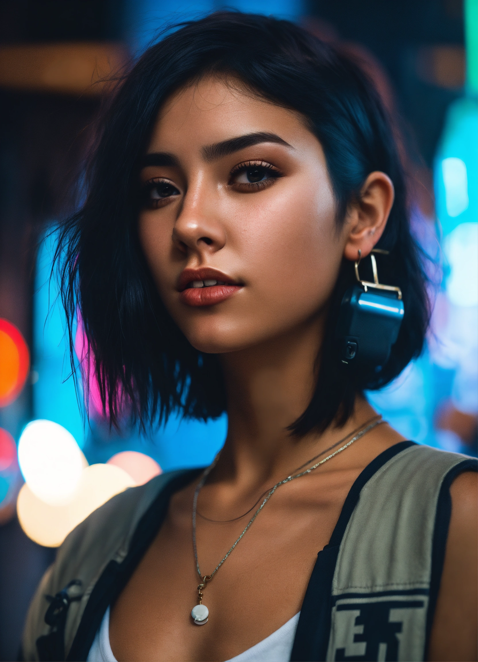 Lexica - Highly detailed portrait of tan skin spanish young woman 20 ...