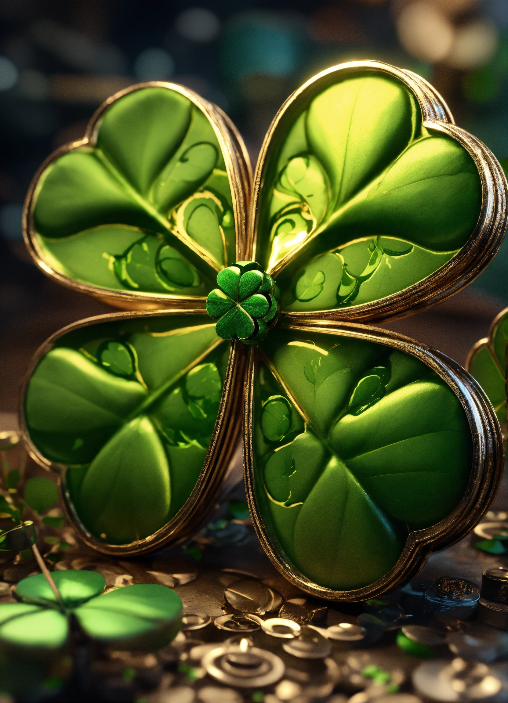 Lexica - Beautiful mechanics four-leaf clover, High Definition HD, High ...