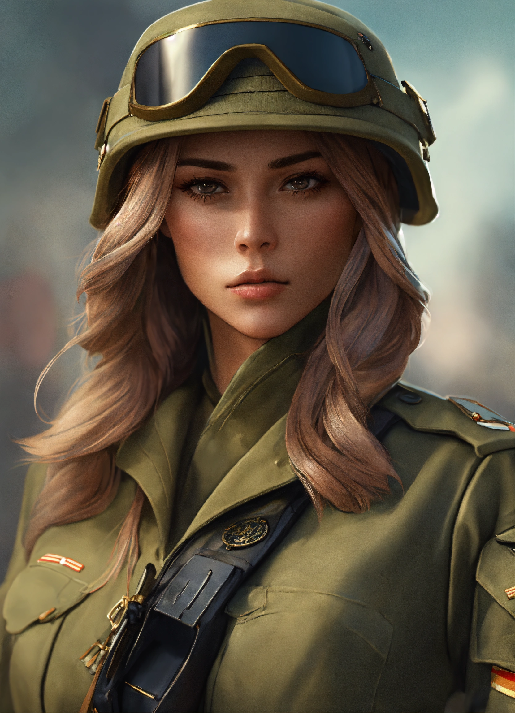 Lexica - Gigi dolin, military outfit, fighting stance, ultra realistic