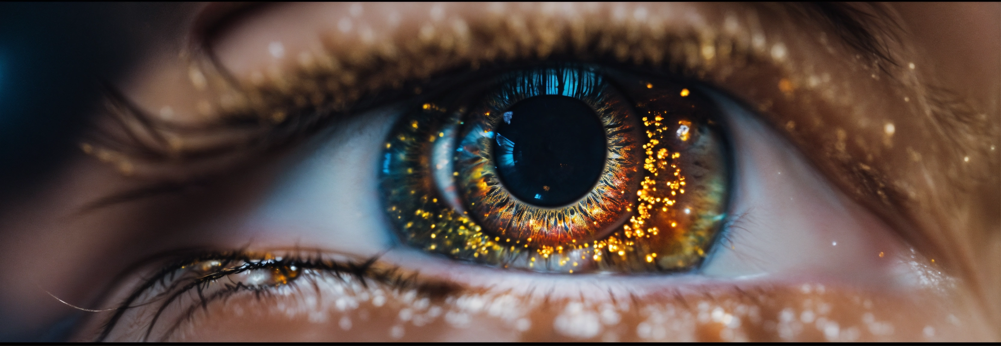 Lexica - Woman's eye and universe double exosure, 16k