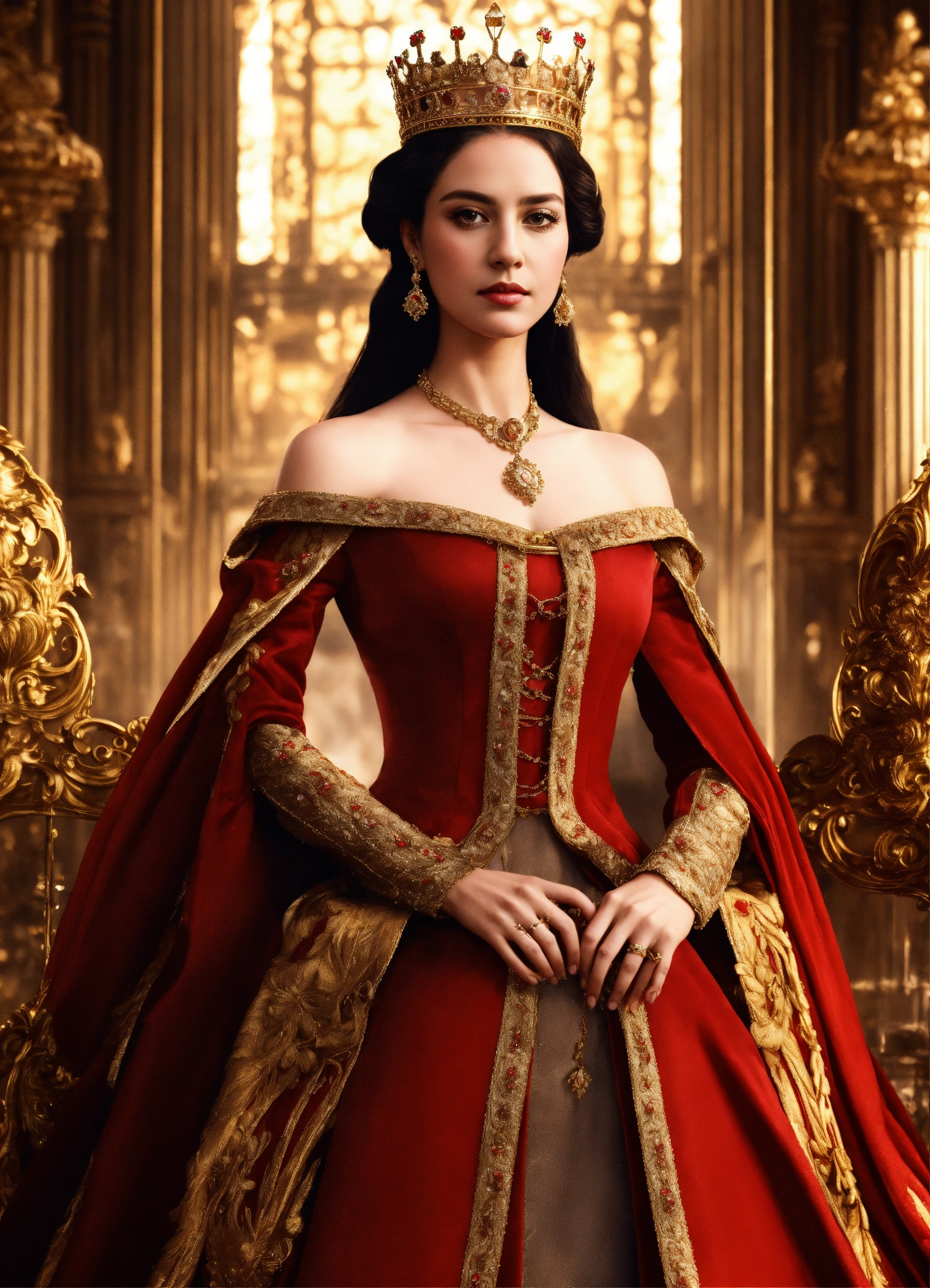 Lexica - Queen, old times,realistic,4k,detailed, kingdom, clear faces ...