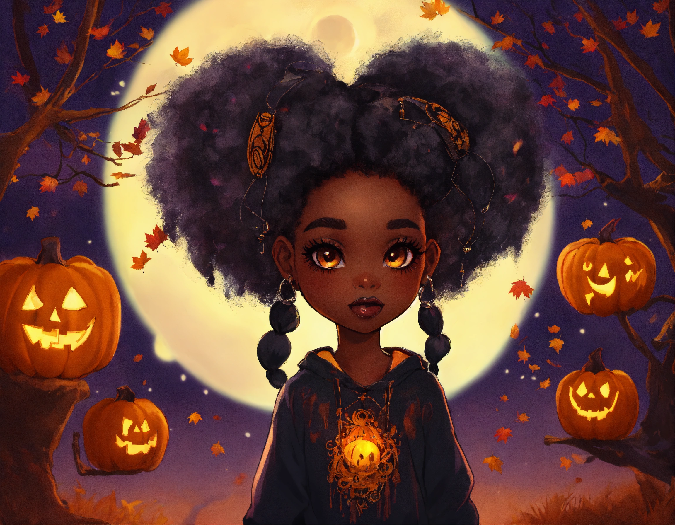 Lexica - CARTOON, ILLUSTRATION, AFRICAN AMERICAN SPOOKY GOTH GIRL ...