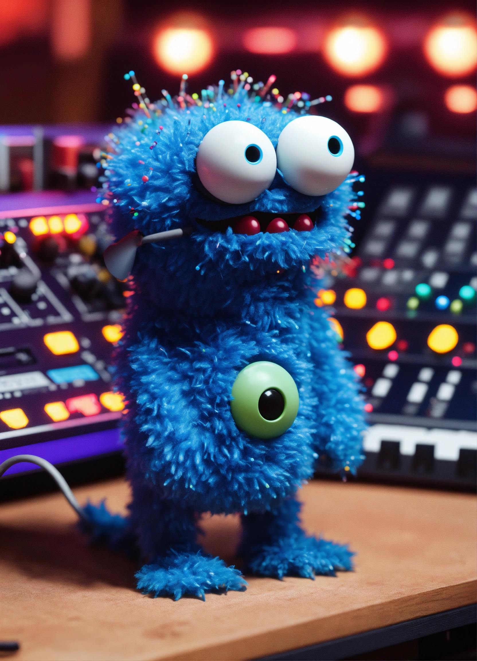 Lexica - Zoom out FUN LOVING funny hairy blue dotted colored monster ...