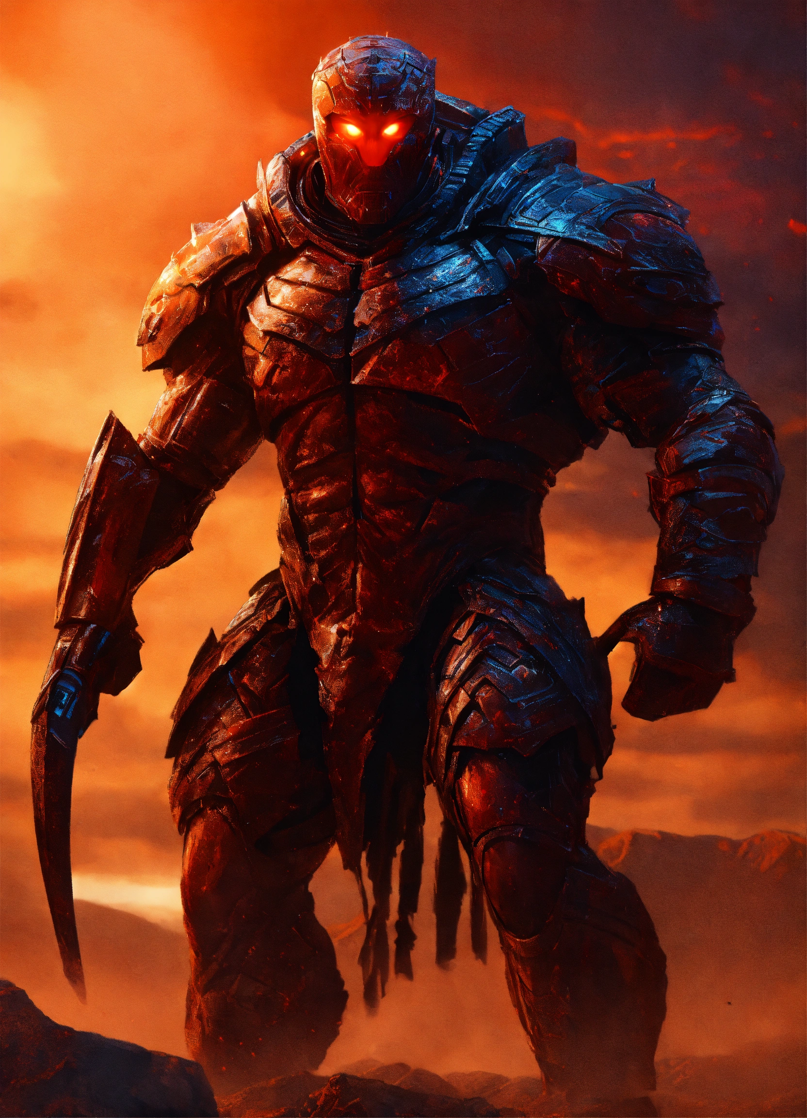 Lexica - Sharp red eyes, marvel, highly detailed, gladiator, full body ...