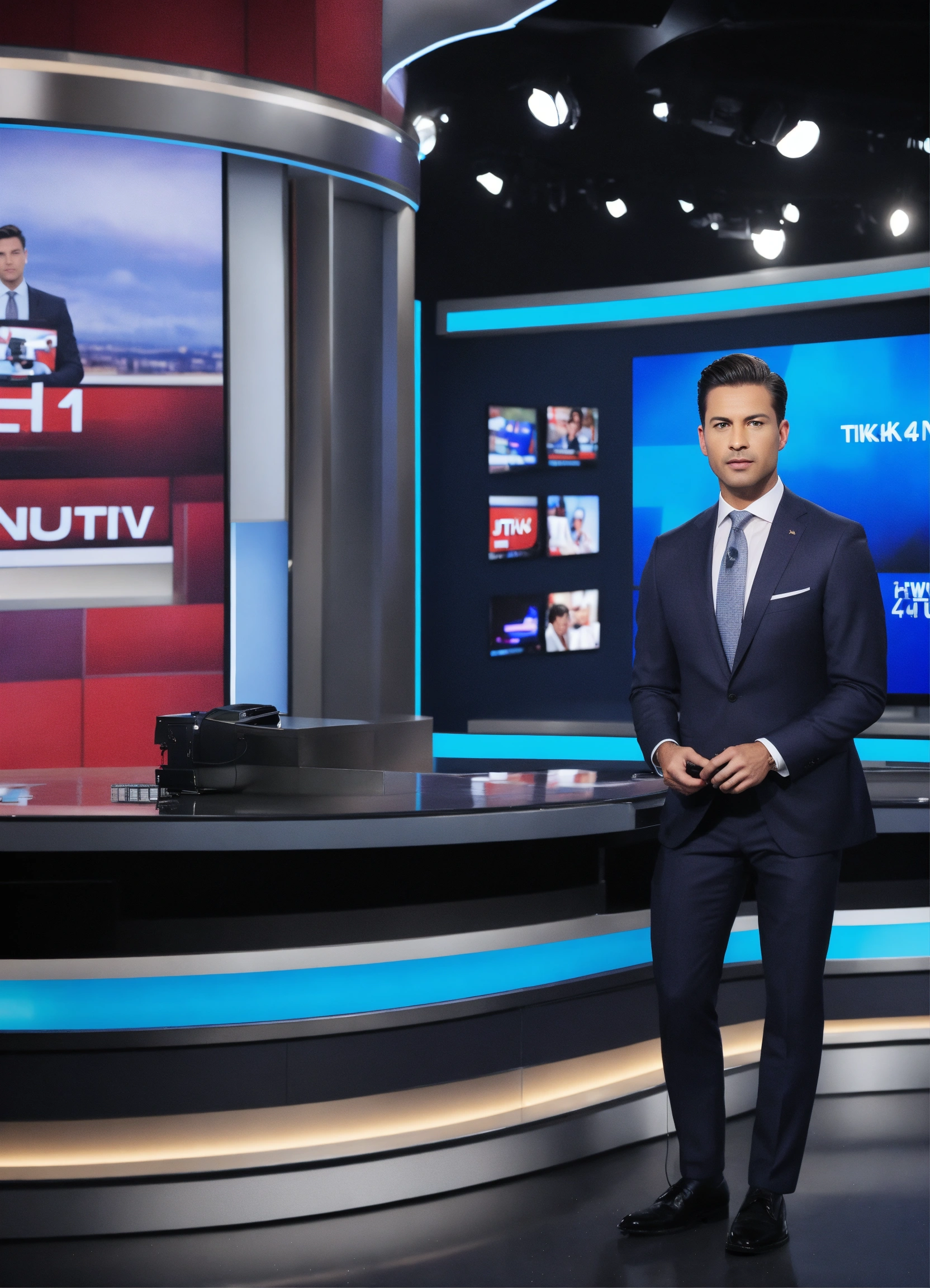 Lexica - Visualize an elegant news anchor from a major TV news channel ...