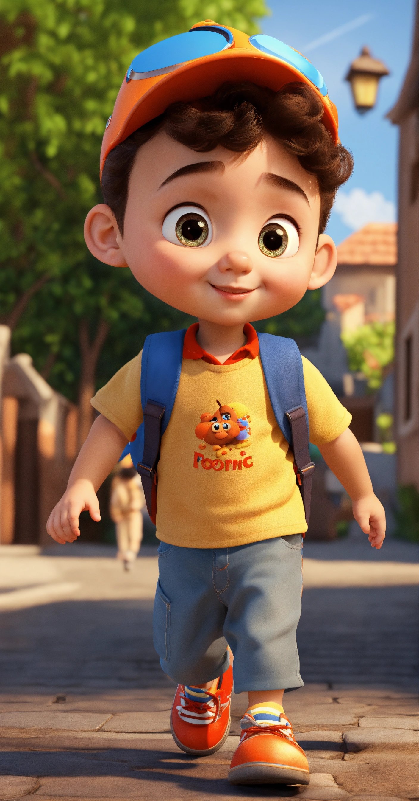 Lexica - A beautiful young 3 years old , is coming back from school to ...