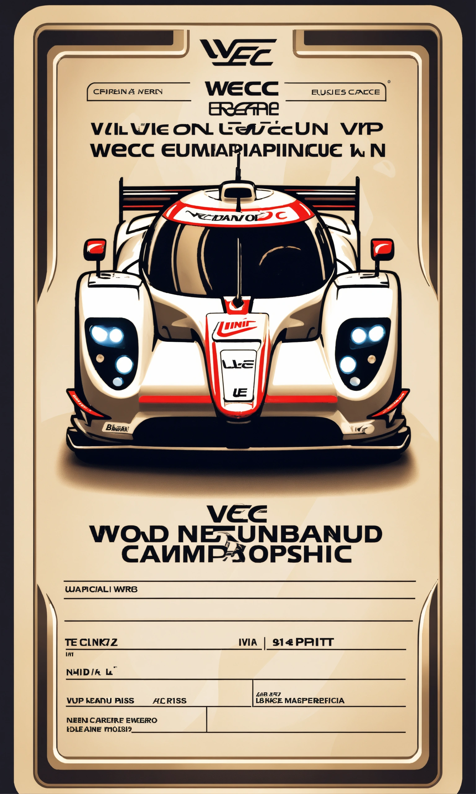 Lexica - WEC World endurance championship card VIP ID pass background ...