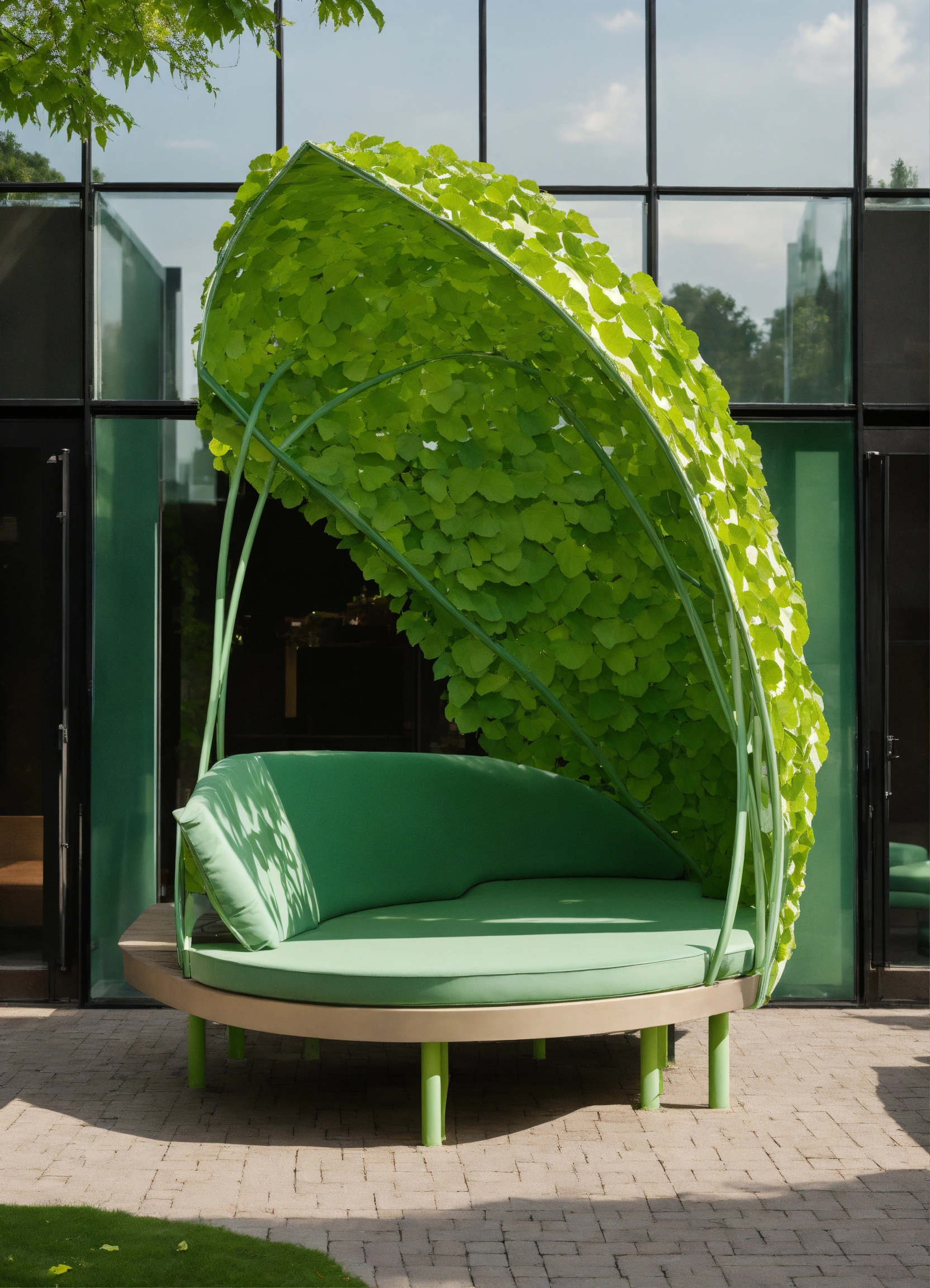 Lexica - Small architectural form of amorphous shape with a leaf-shaped ...